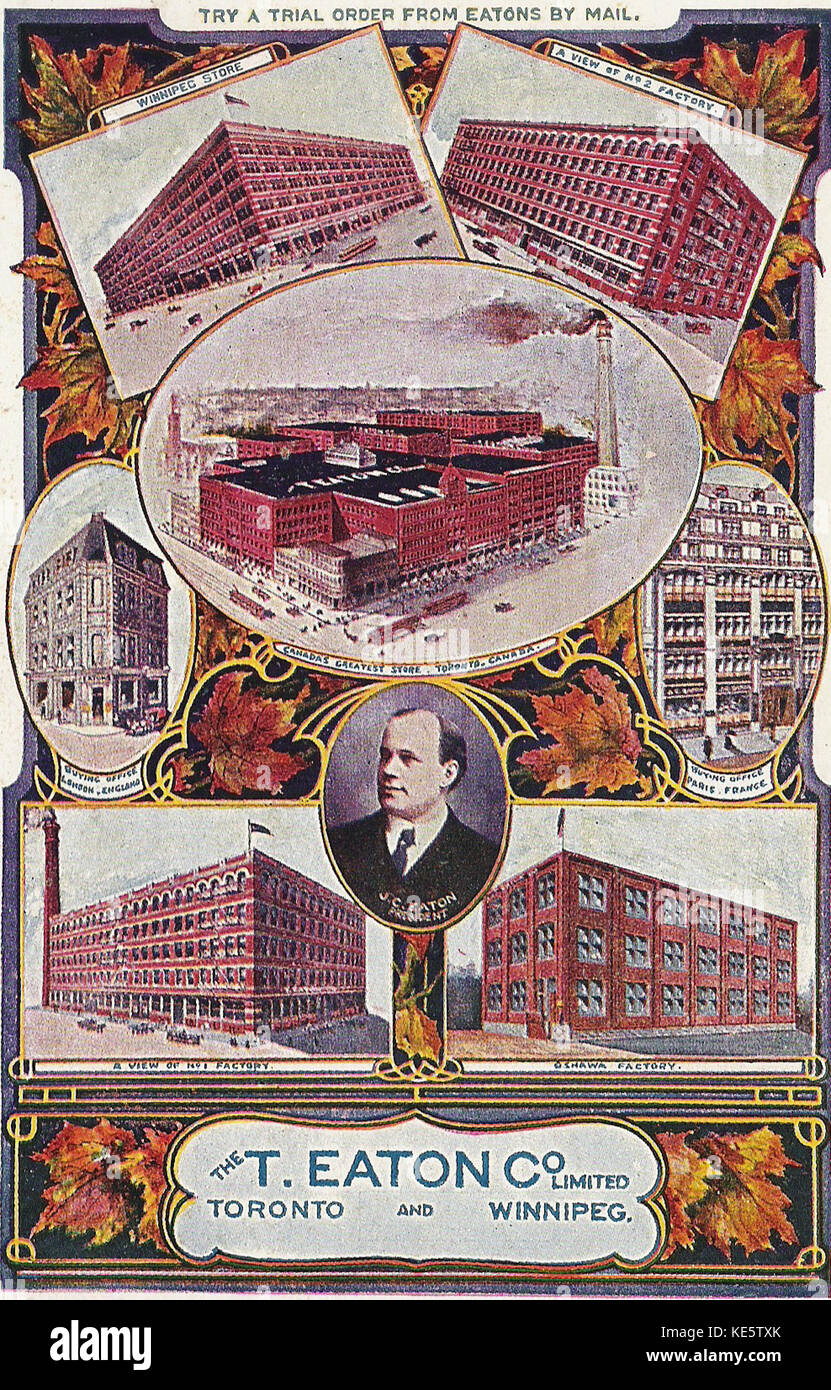 T Eaton Co Limited Toronto and Winnipeg Stock Photo - Alamy