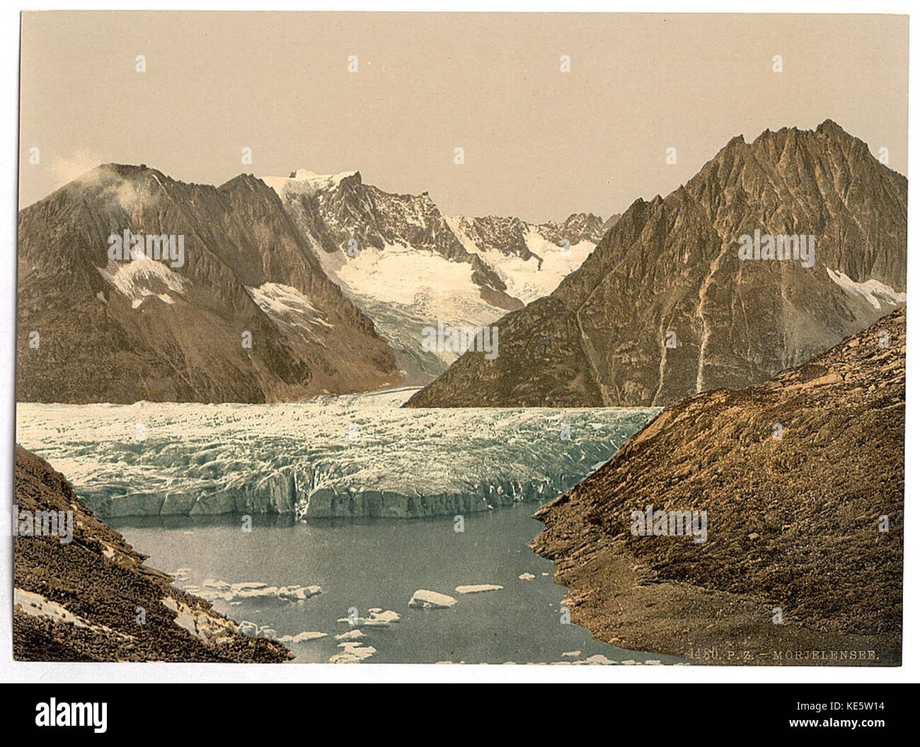 The Marjelensee (7700 feet above the sea) Valais Alps of Switzerland ...