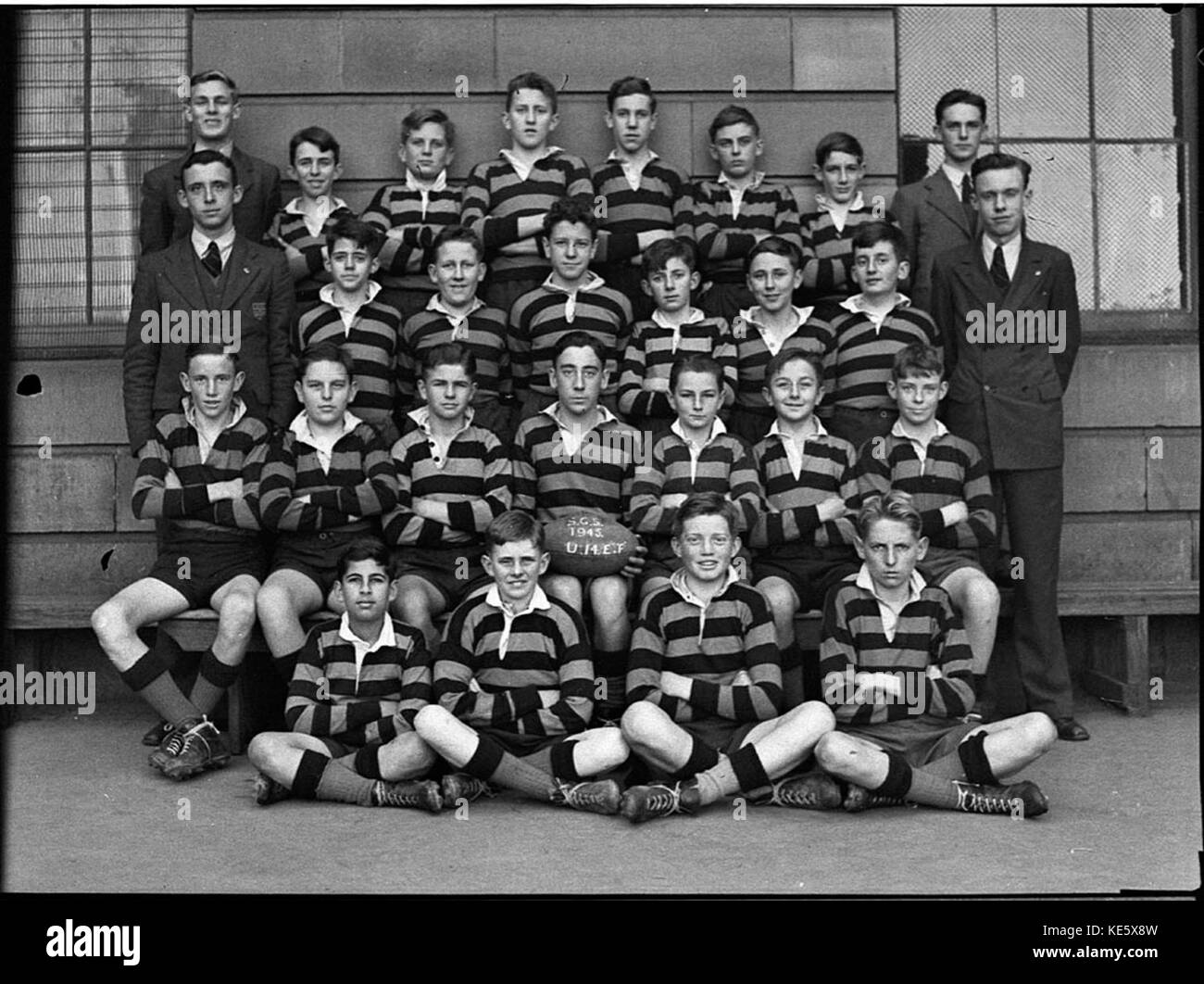 Rugby football at rugby school Black and White Stock Photos & Images ...