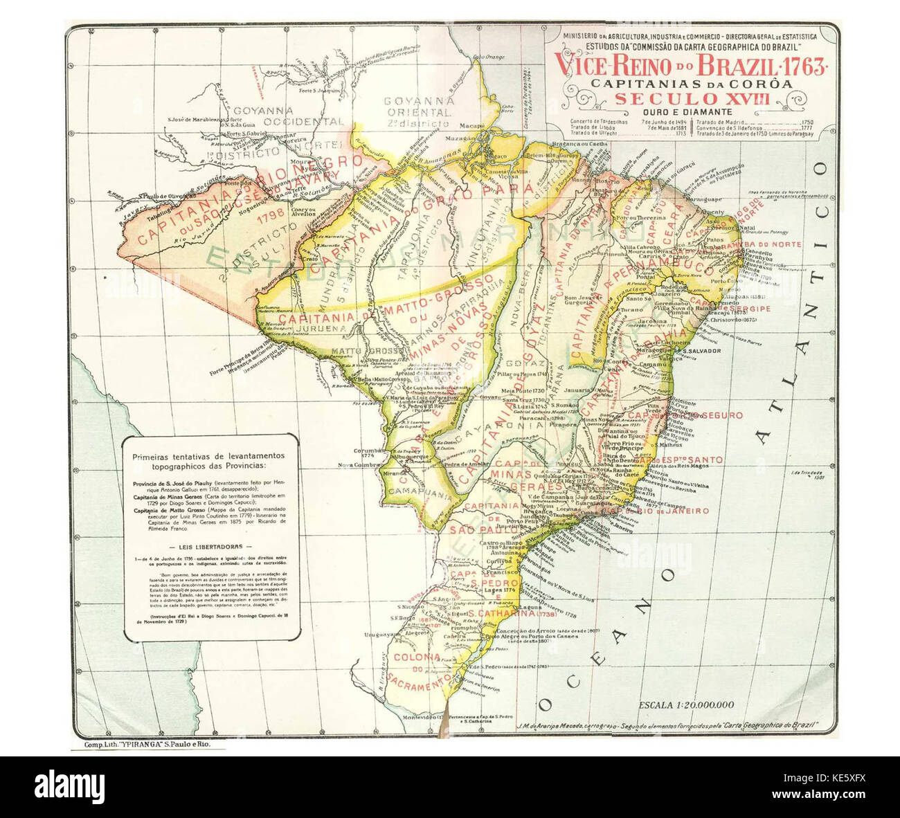 Empire of brazil map hi-res stock photography and images - Alamy