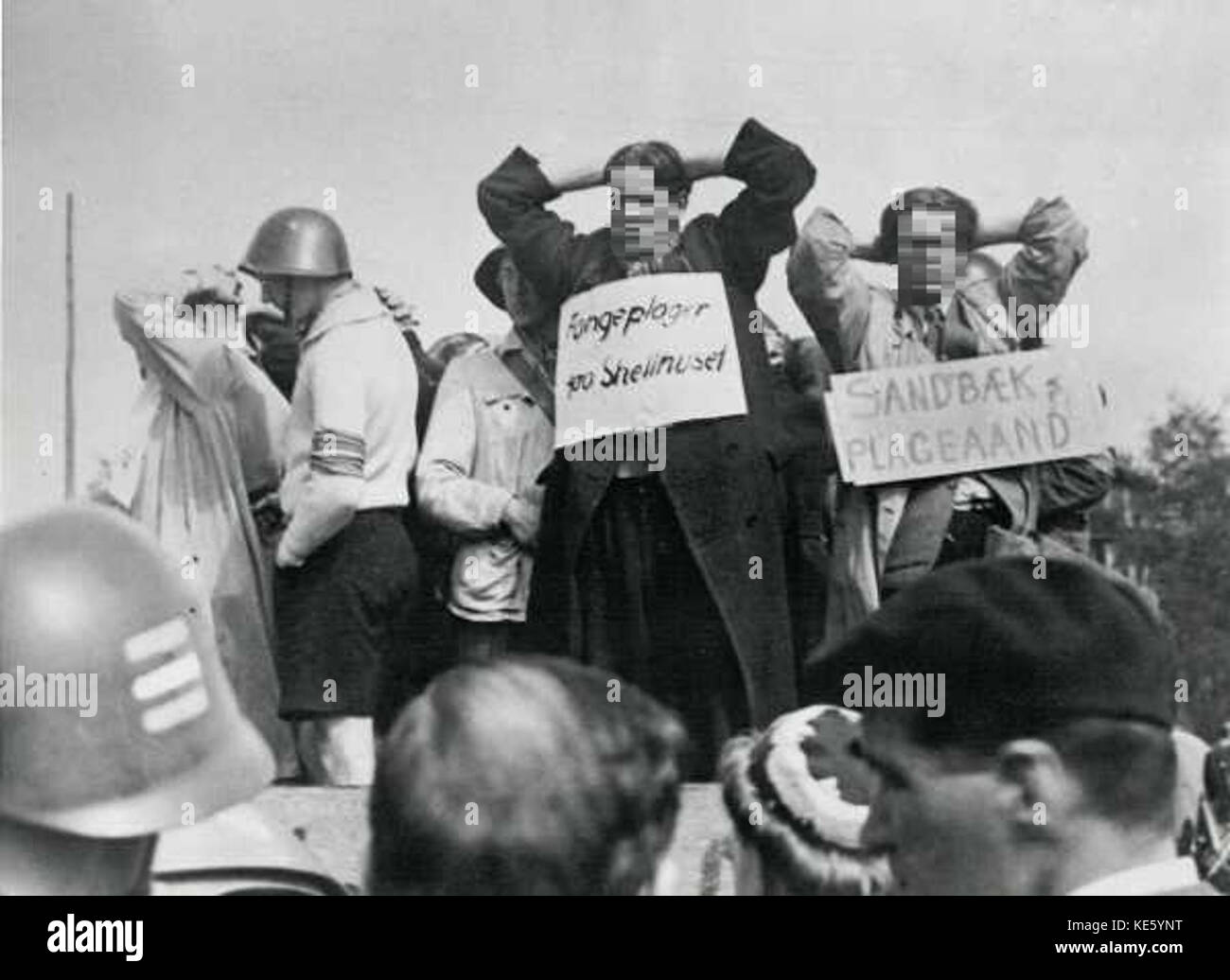 Arrested Gestapo helpers 1945 Stock Photo - Alamy