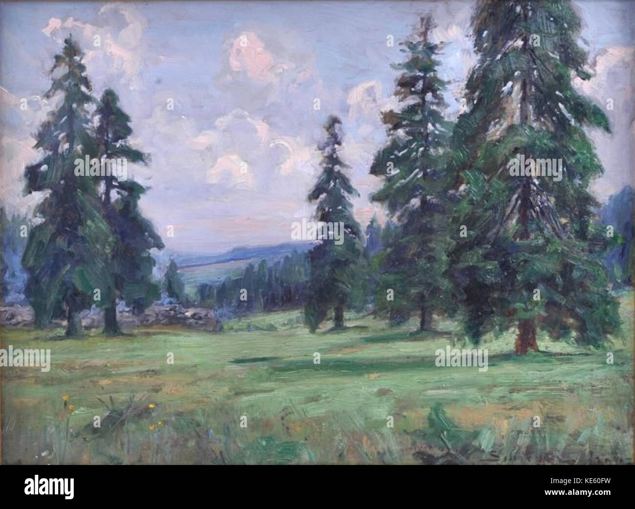 Franz Schreyer Im Fichtenwald Stock Photo - Alamy