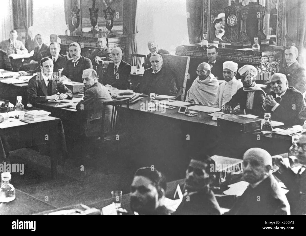 Gandhi Round Table Stock Photo - Alamy