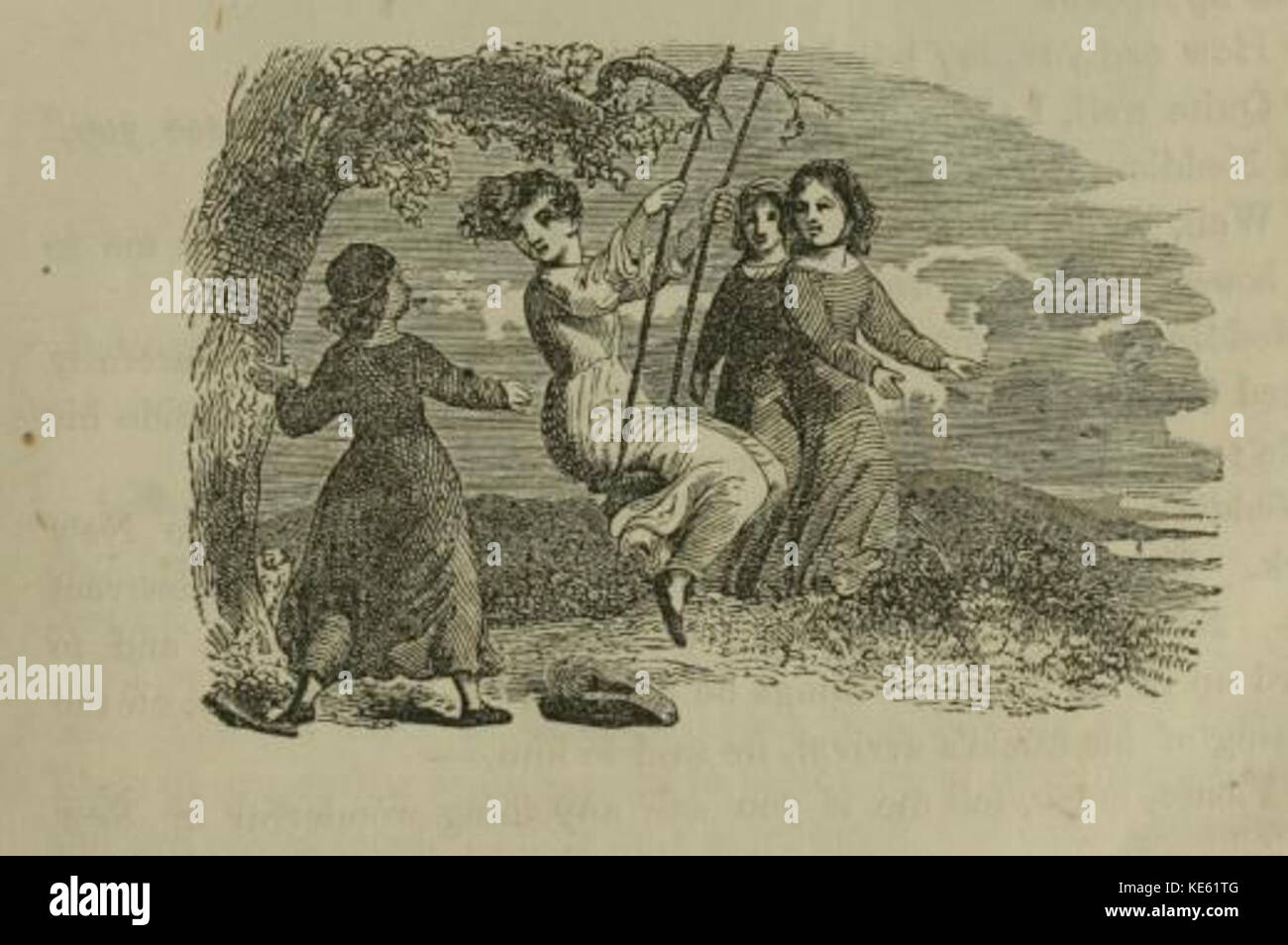 Swing set drawing Stock Photo - Alamy