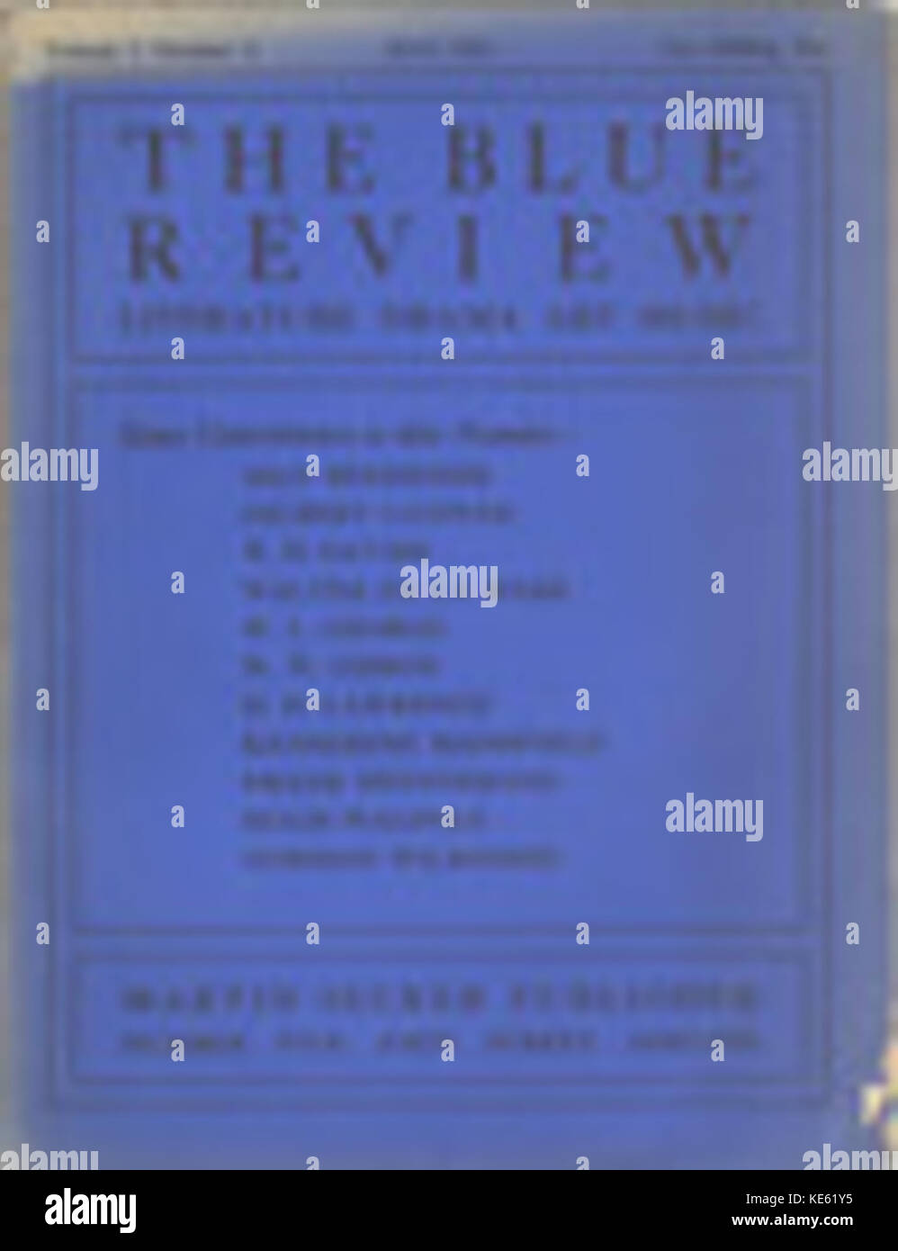 The Blue Review May 1913 Stock Photo - Alamy