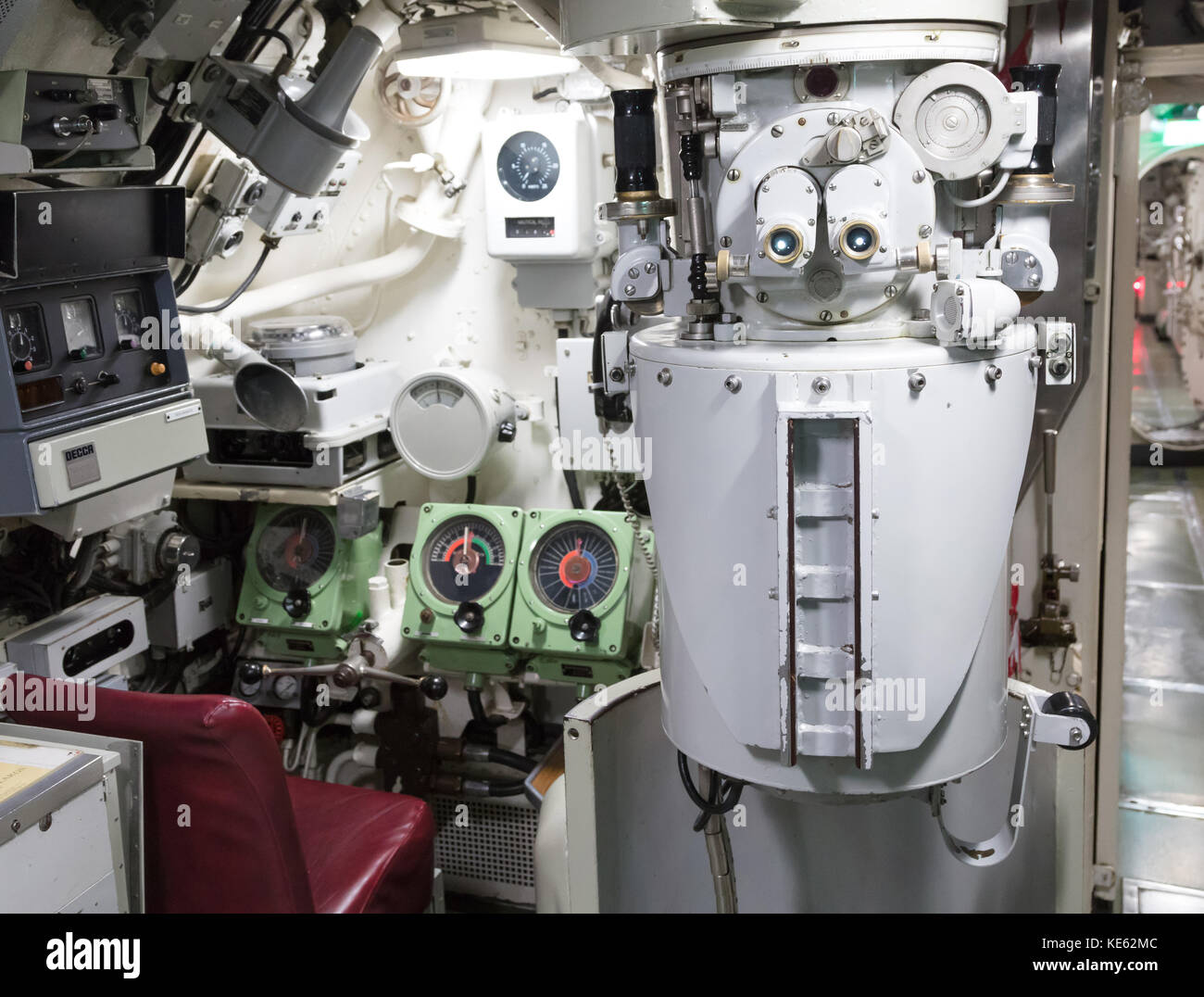 Interior of an old submarine - Limited space and lots of equipment ...