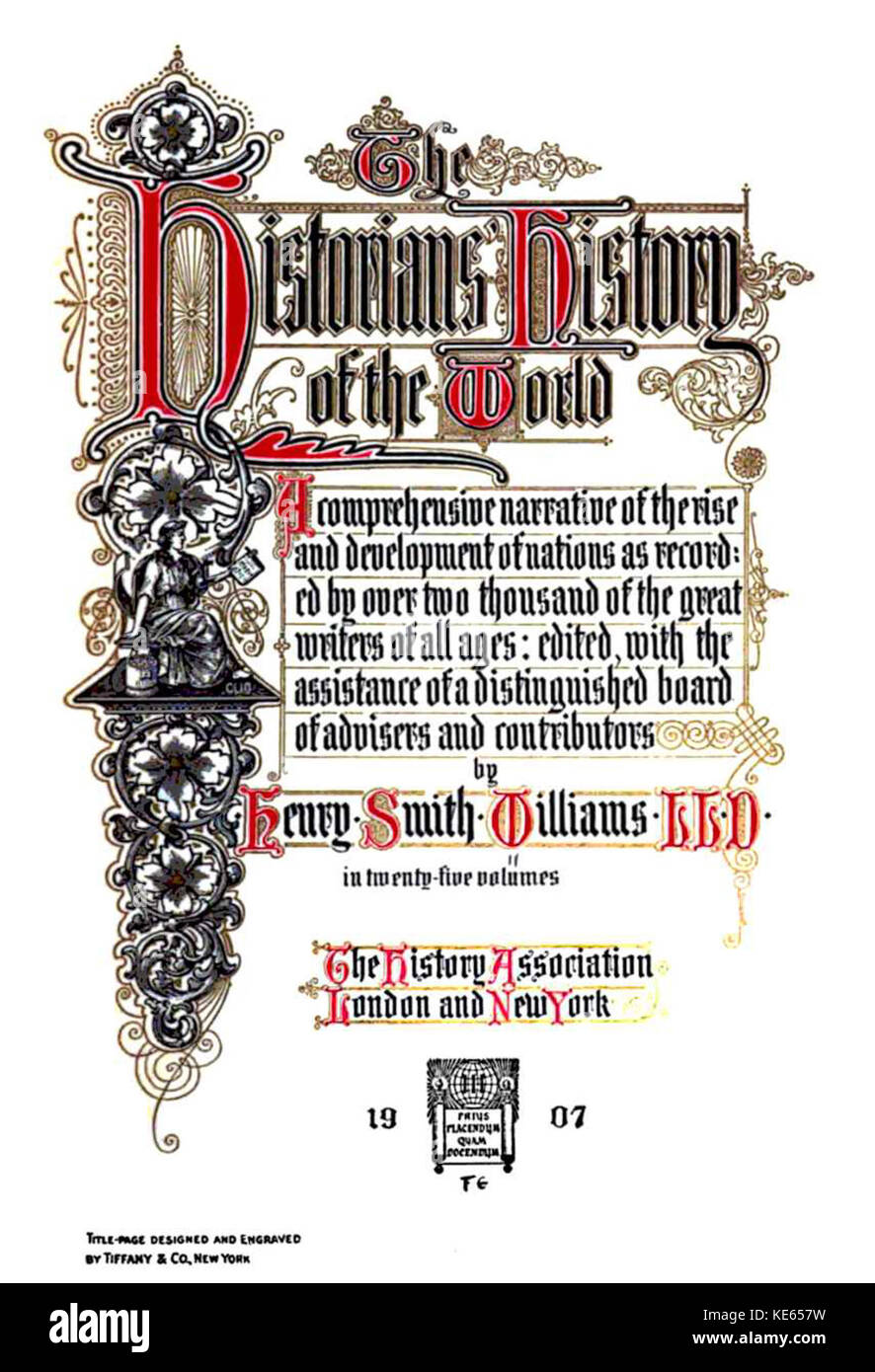 The Historians' History of the World Title Page Stock Photo - Alamy