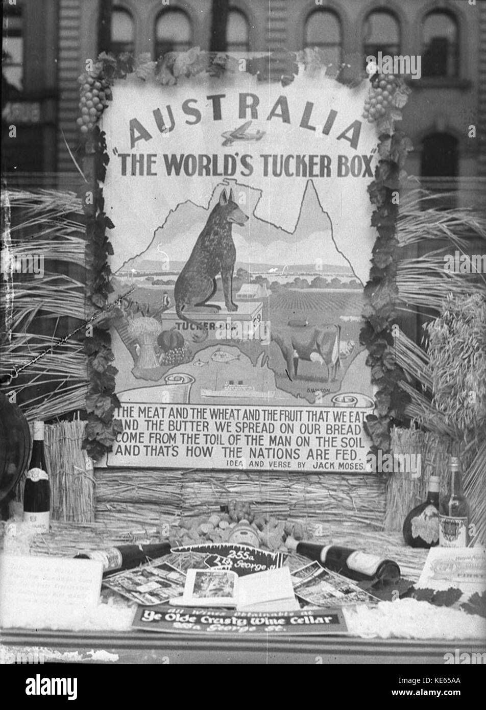 27551 Window display at the Buring wine cellars Australia the worlds ...