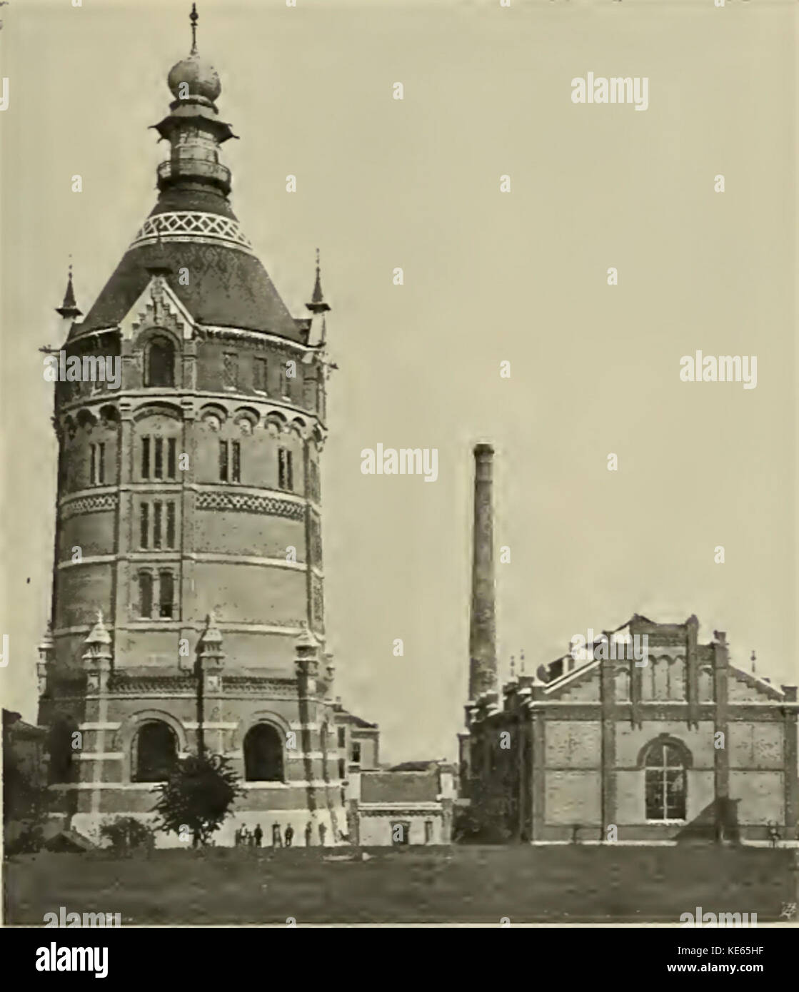 This image shows the Wasserwerk (waterworks) in Favoriten, Vienna, a ...