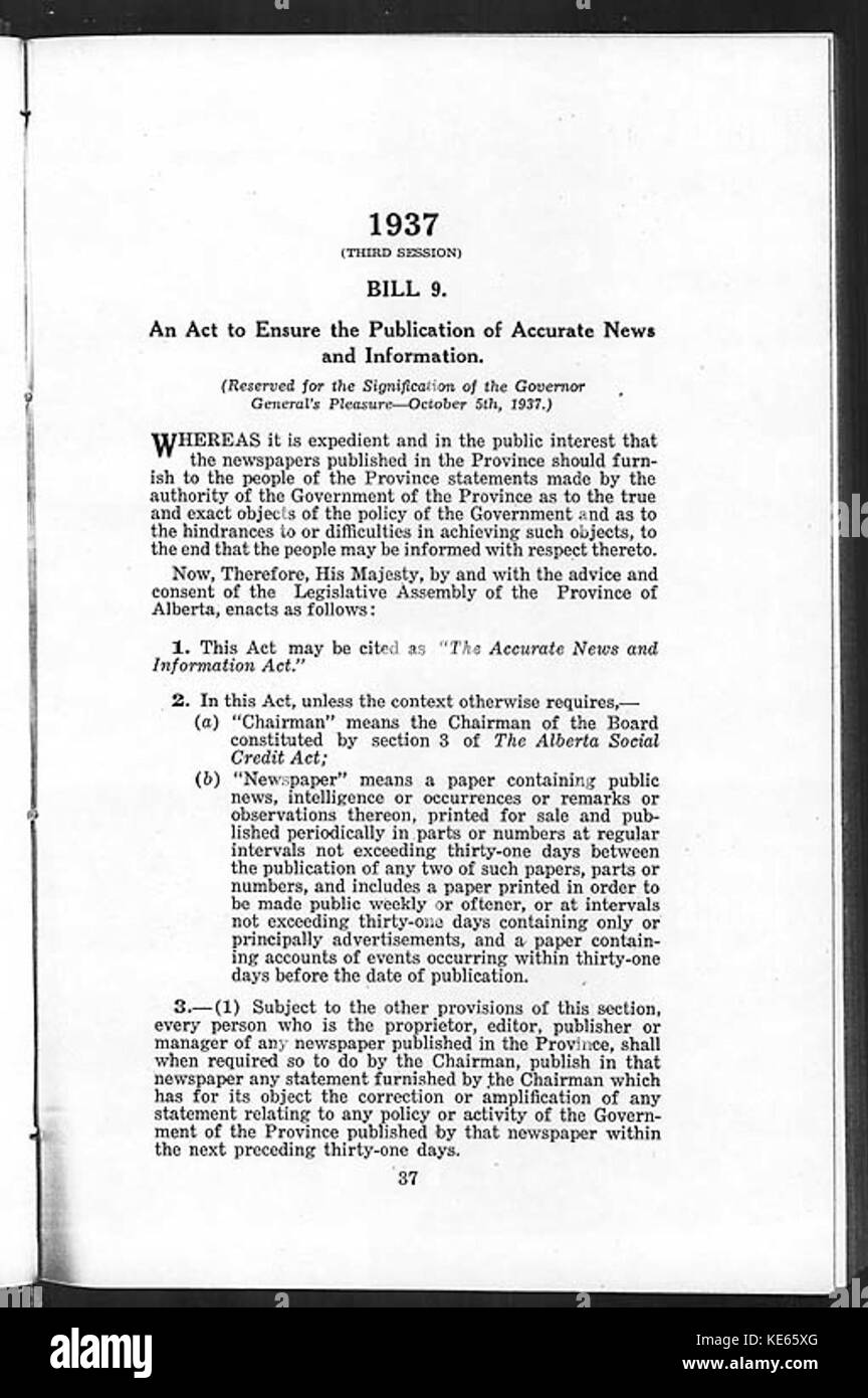 Accurate News and Information Act Stock Photo - Alamy