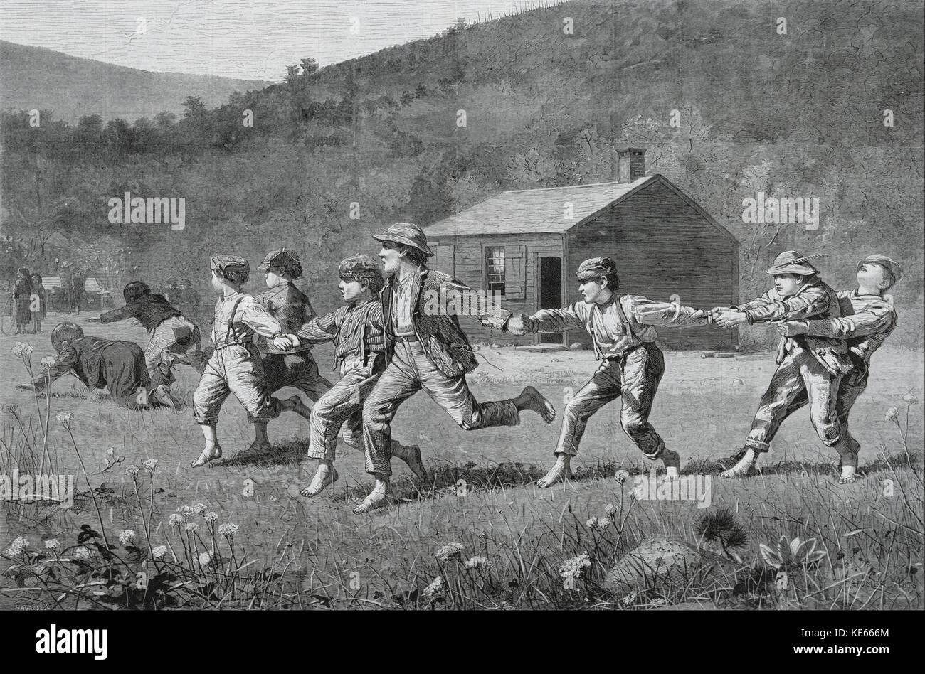 Winslow Homer Snap the Whip, from the Harper's Weekly, September 20 ...