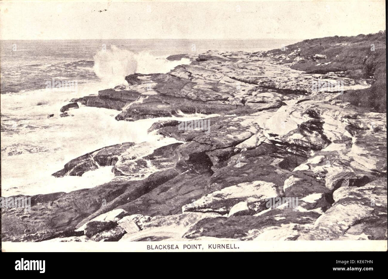 A photograph or map depicting Blacksea Point at Kurnell, an area in New ...