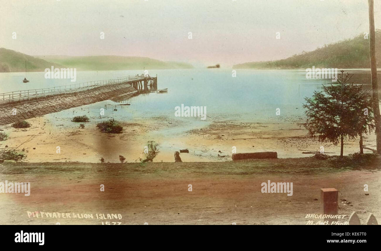 This image captures Pittwater, a stunning body of water in New South ...