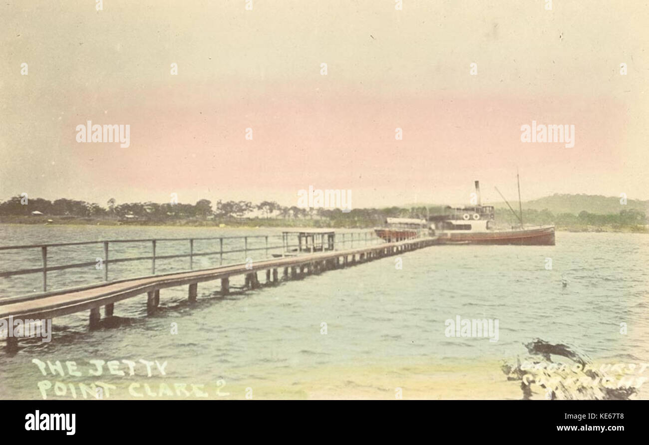 This historical photograph of the Jetty at Point Clare captures the ...