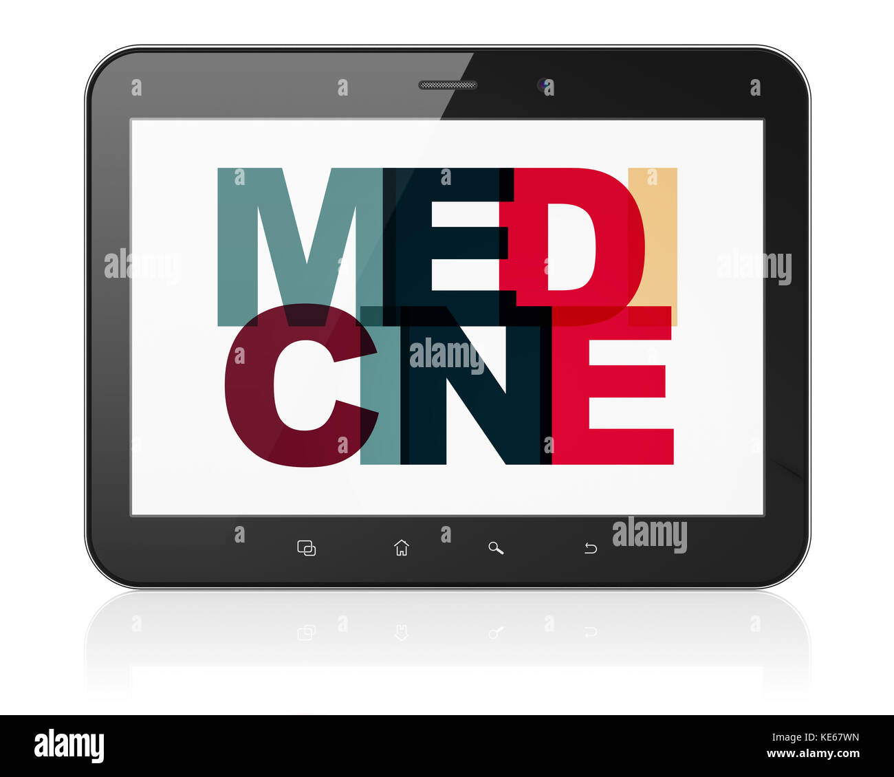 Medicine concept: Tablet Computer with Medicine on display Stock Photo ...