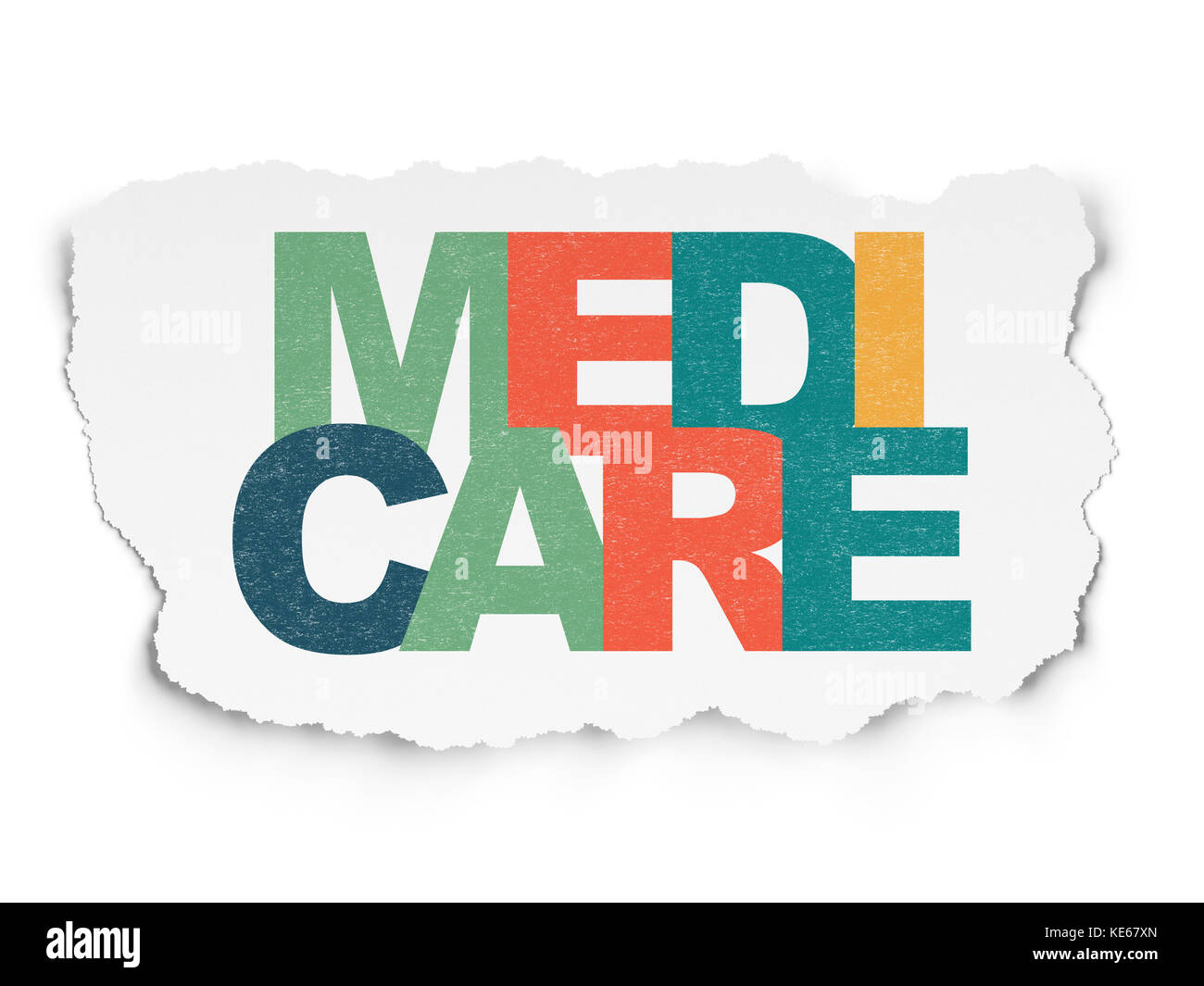 Healthcare concept: Medicare on Torn Paper background Stock Photo - Alamy