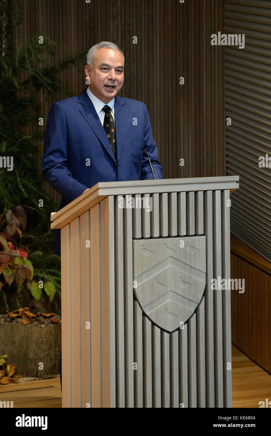 His Royal Highness Sultan Nazrin Shah of Perak, Malaysia speaking at Worcester College Oxford ...