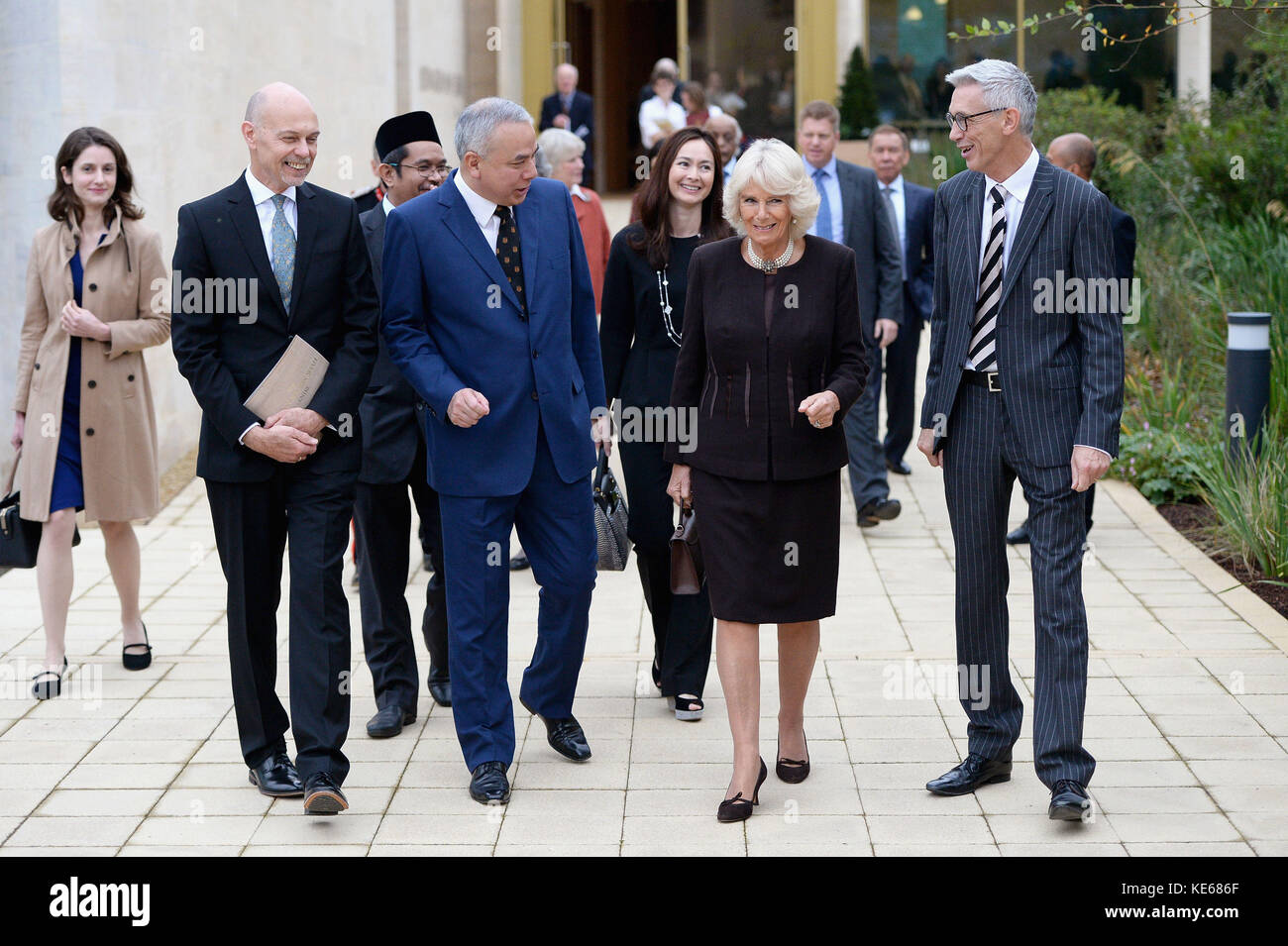 The Duchess of Cornwall with His Royal Highness Sultan Nazrin Shah of Perak, Malaysia during a ...