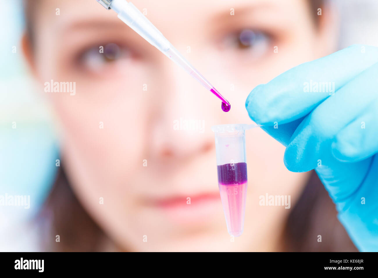 Nurse doing medical analysis Stock Photo - Alamy