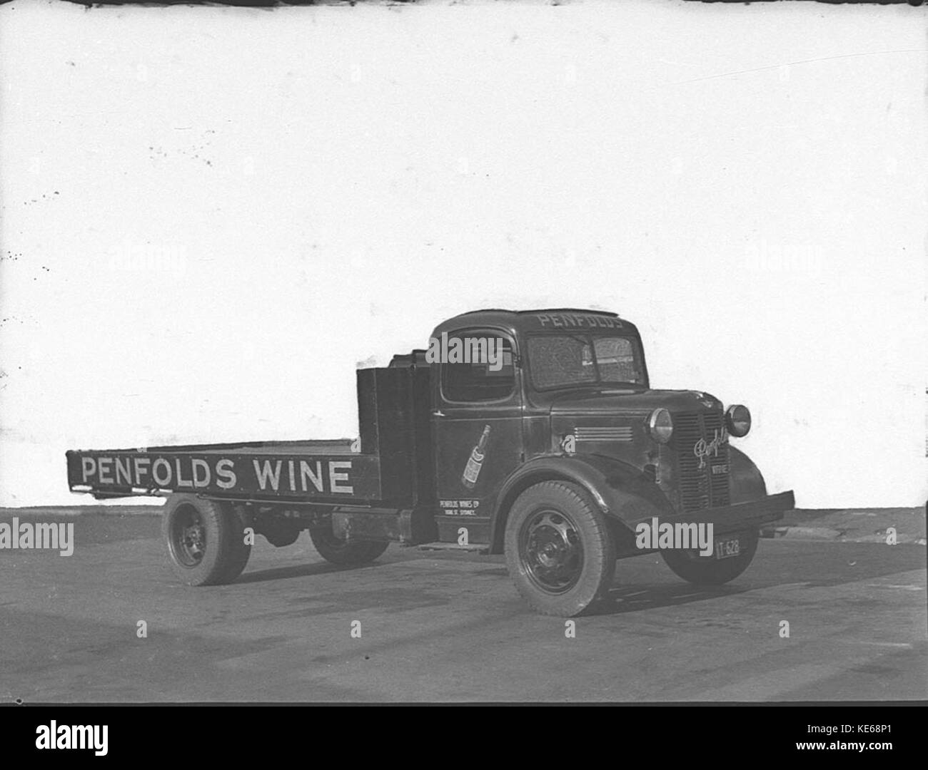 This image features a Penfolds Wines lorry, with the background blocked ...