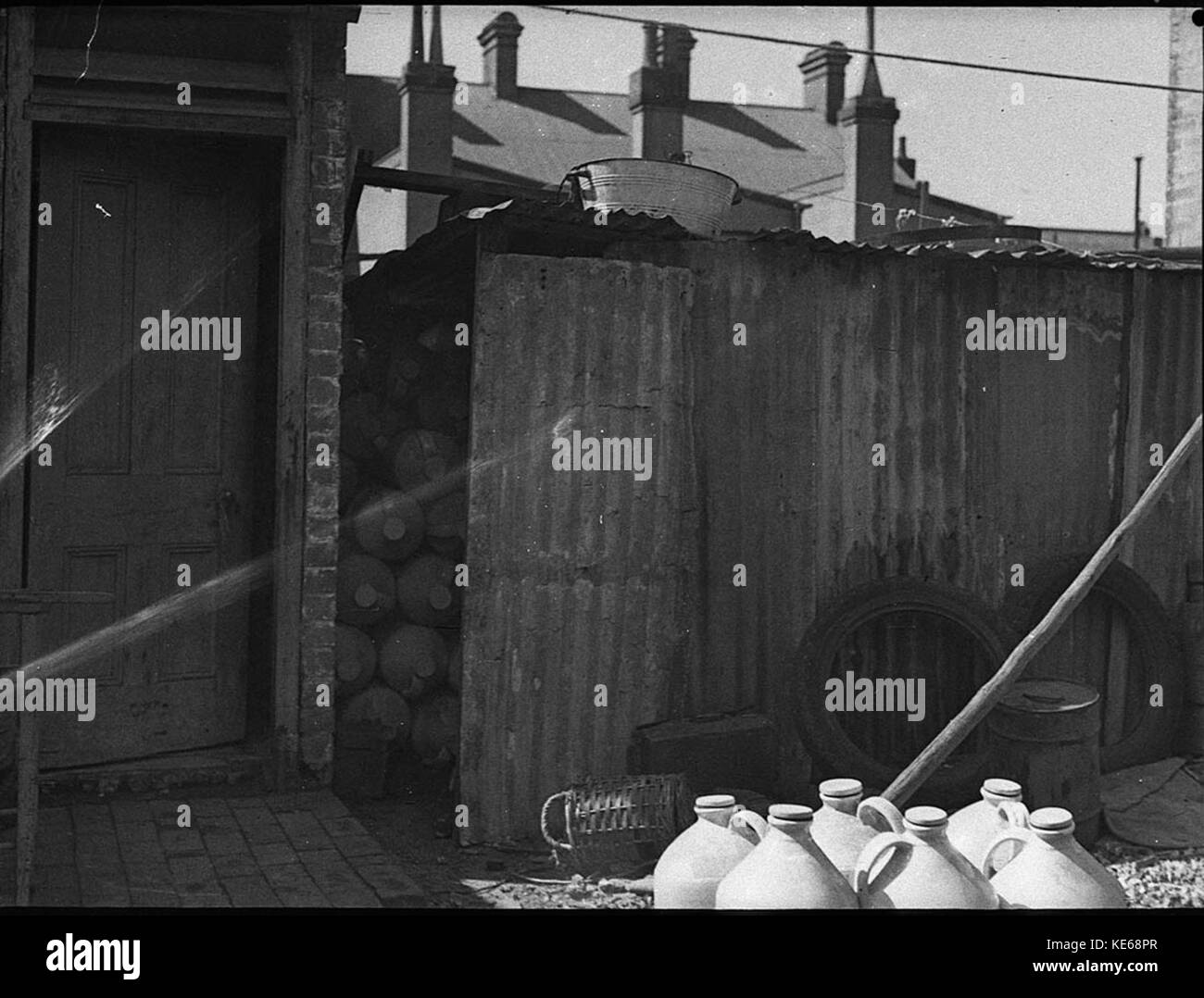 Backyard nostalgia Black and White Stock Photos & Images - Alamy