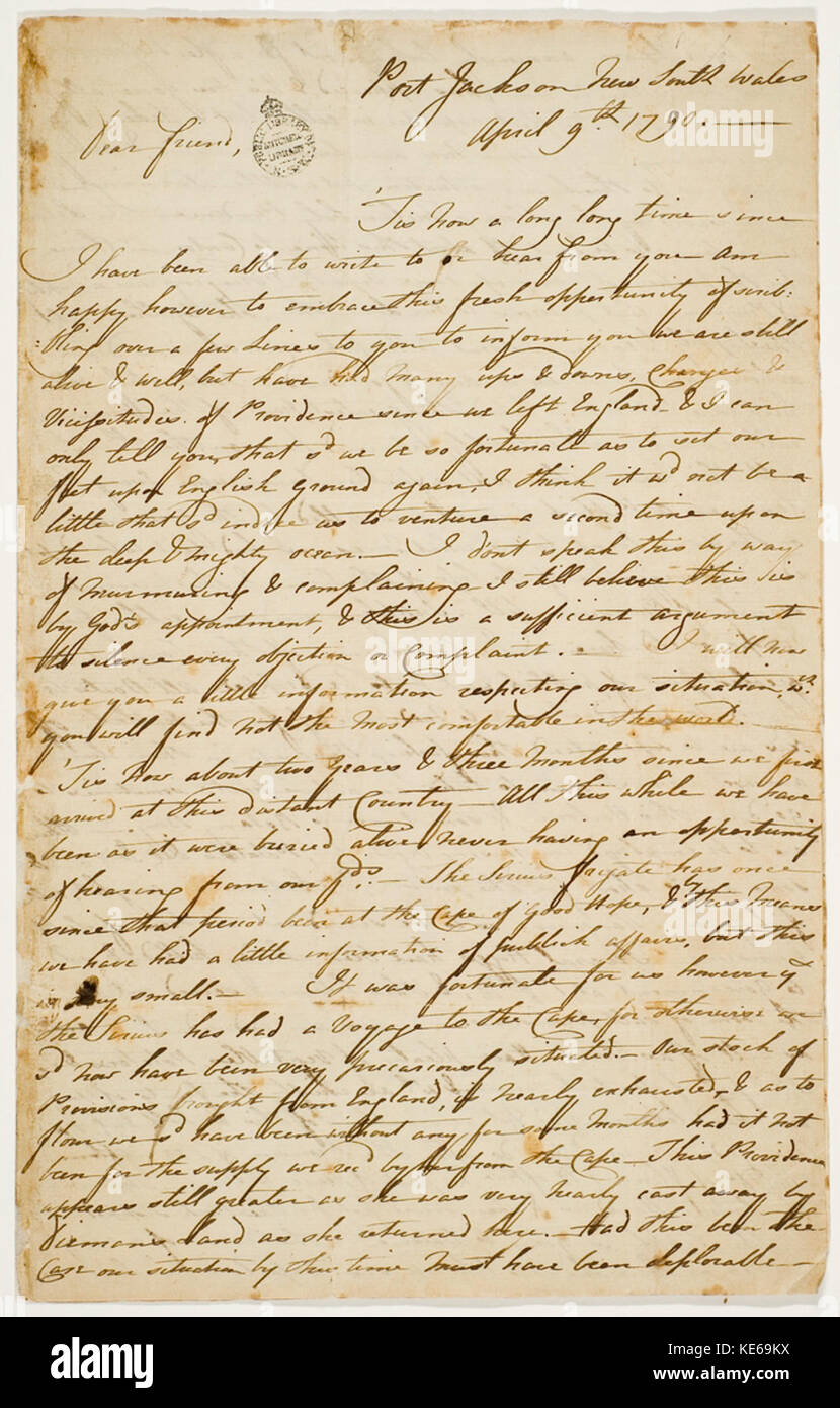 866259 Letters from the Rev Richard Johnson to Henry Fricker 30 May ...