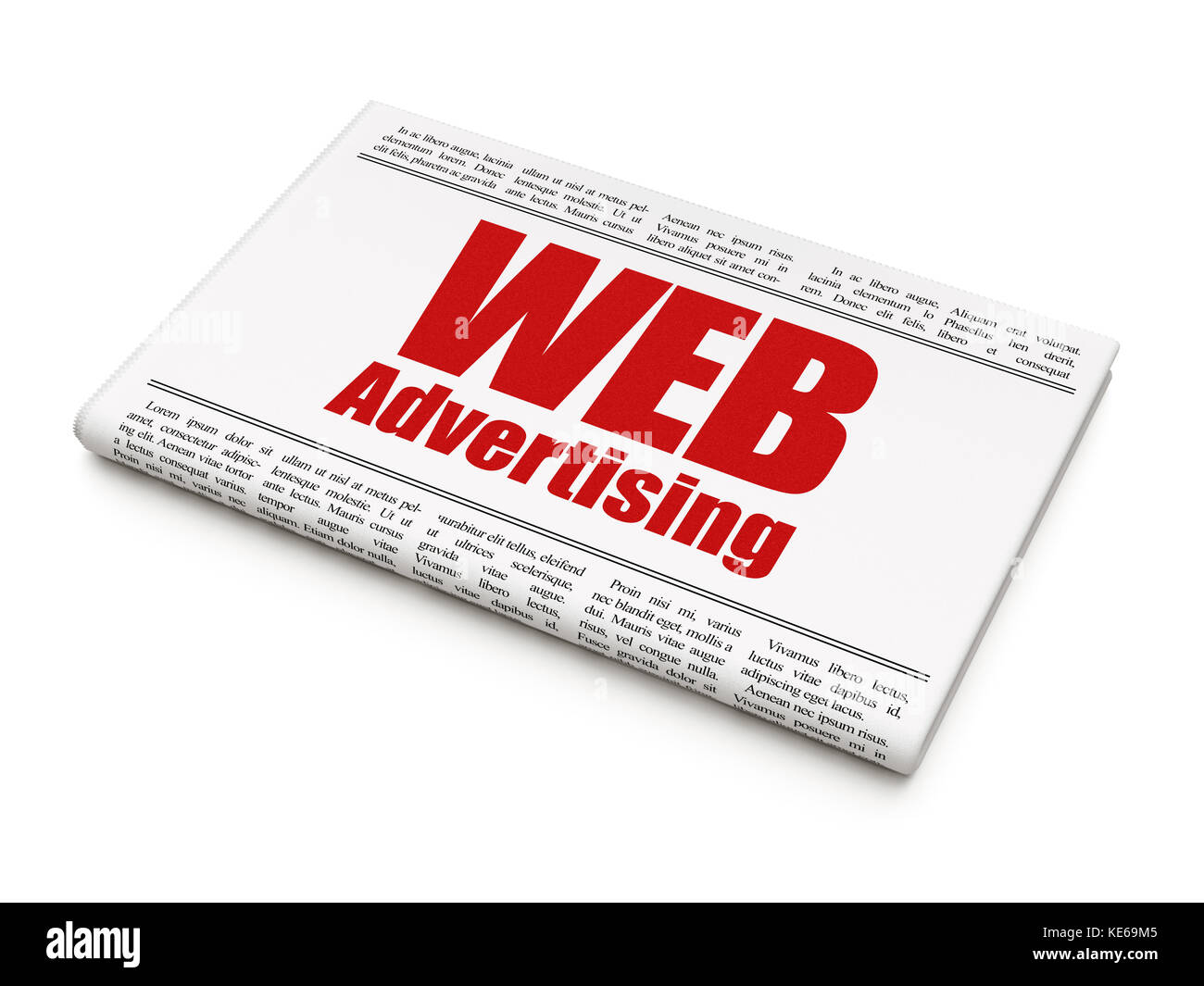 Marketing concept: newspaper headline WEB Advertising Stock Photo - Alamy