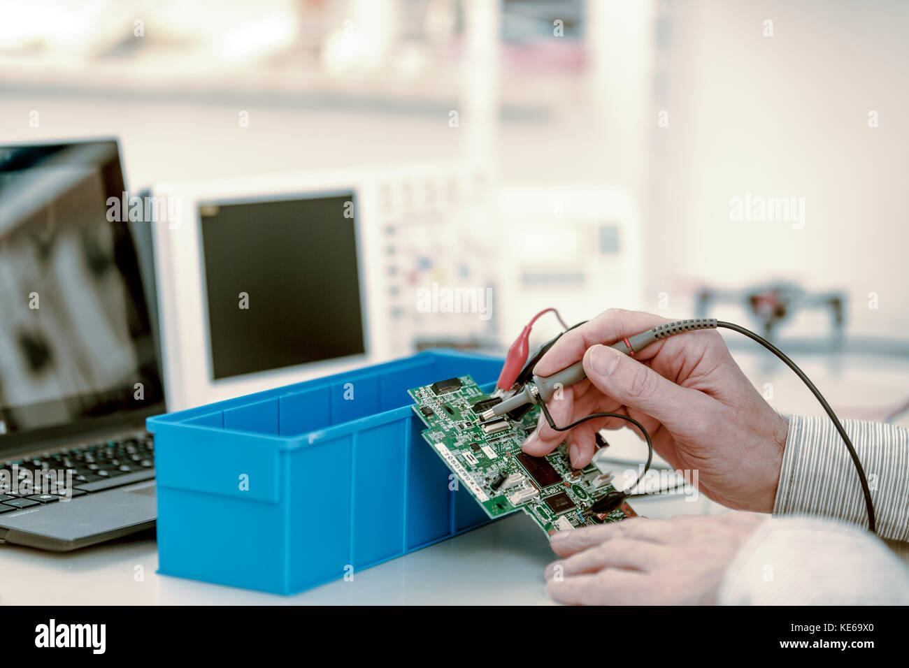 repair electronics device in laboratory Stock Photo - Alamy
