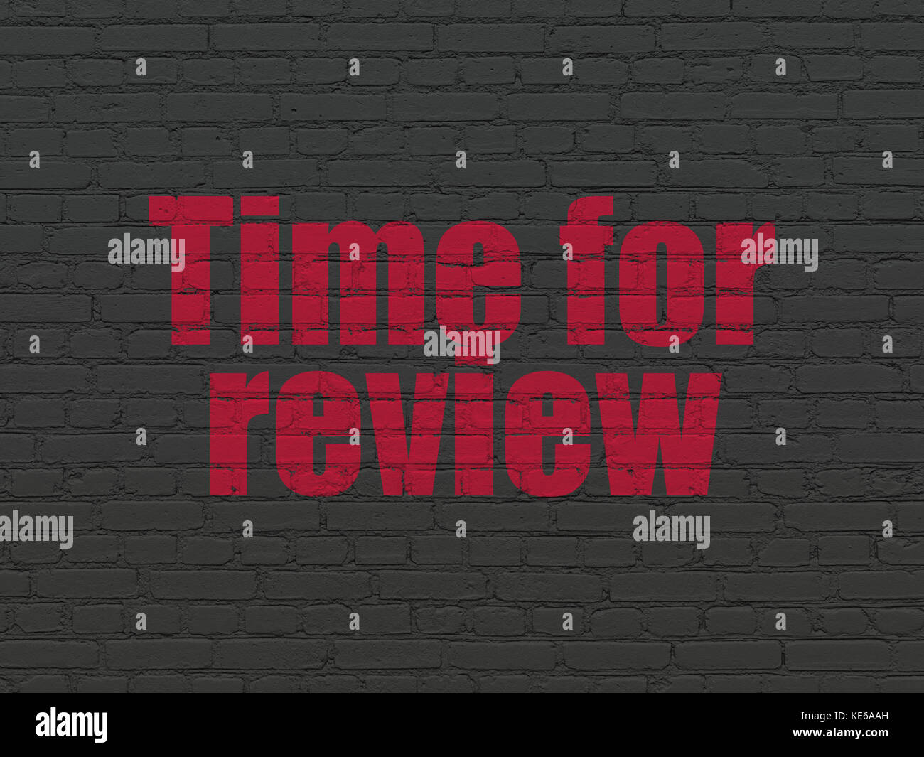 Time concept: Time for Review on wall background Stock Photo - Alamy