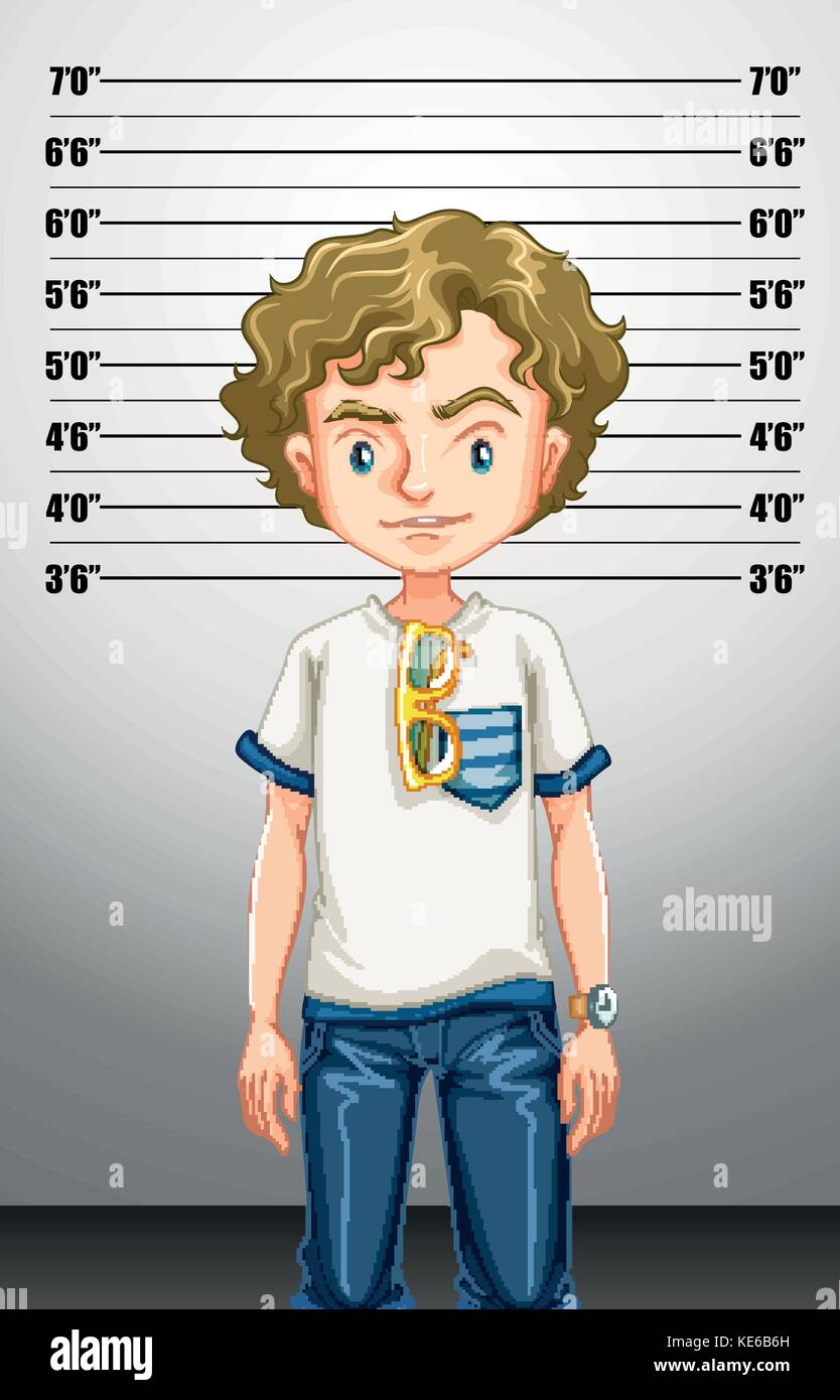 Hipster man being suspect illustration Stock Vector Image & Art - Alamy