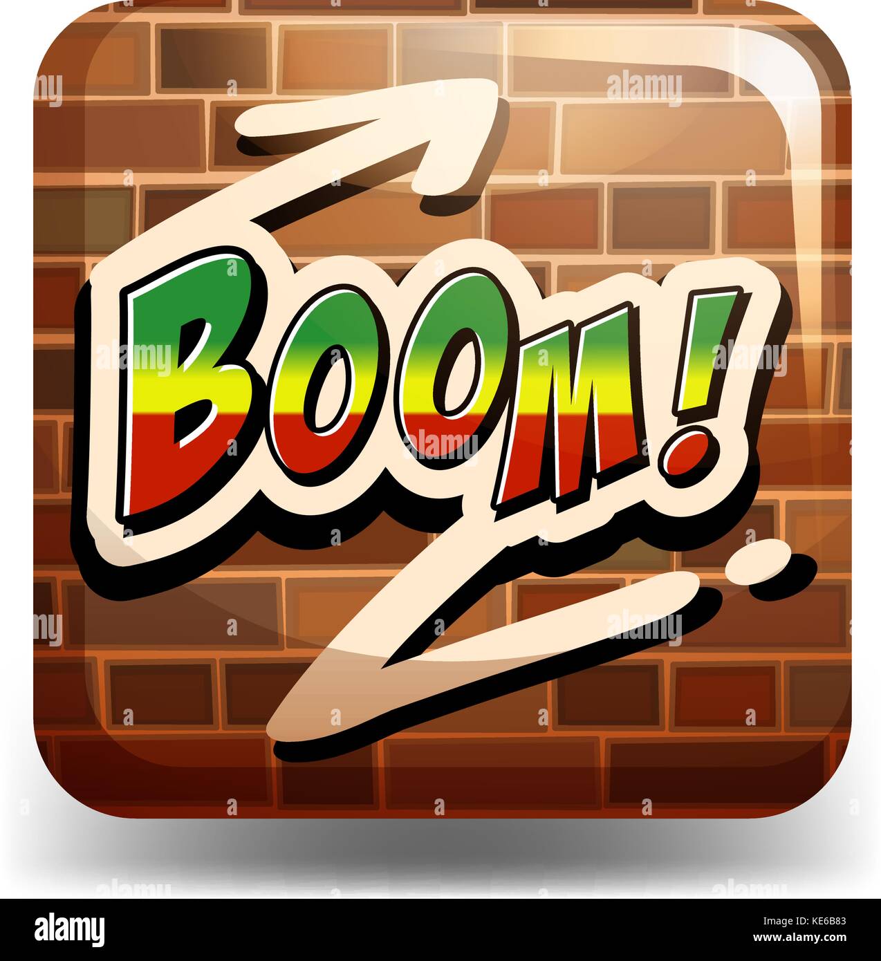 Badge with a graffiti of the word BOOM Stock Vector Image & Art - Alamy