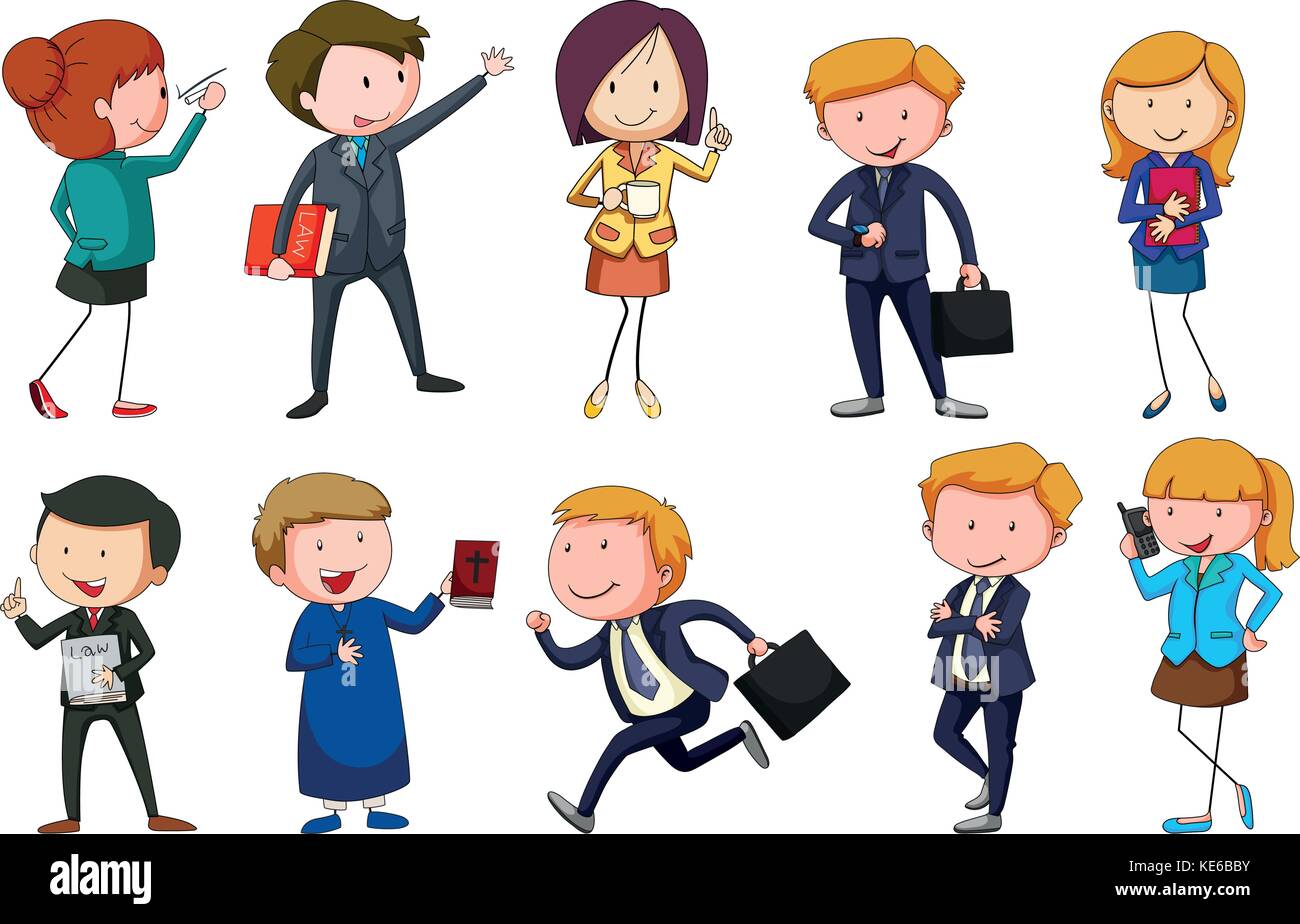 Different Type Of Occupations Illustration Stock Vector Image Art Alamy Different Type Of Occupations Illustration Stock Vector Image Art Alamy