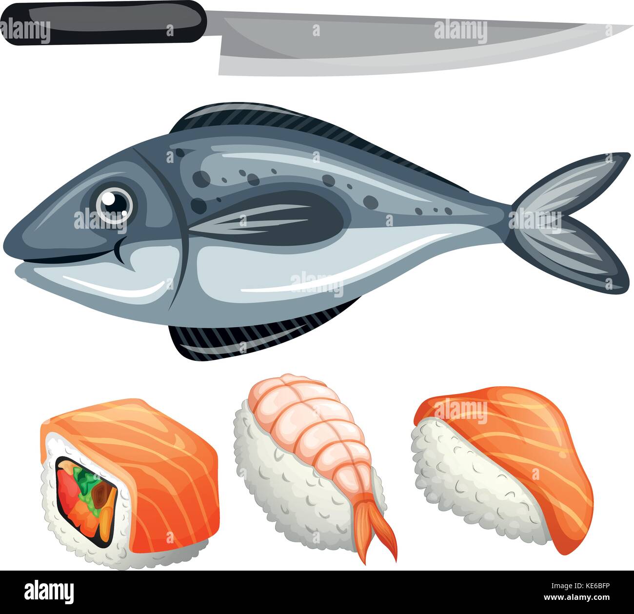 Japanese sushi set clipart hi-res stock photography and images - Alamy