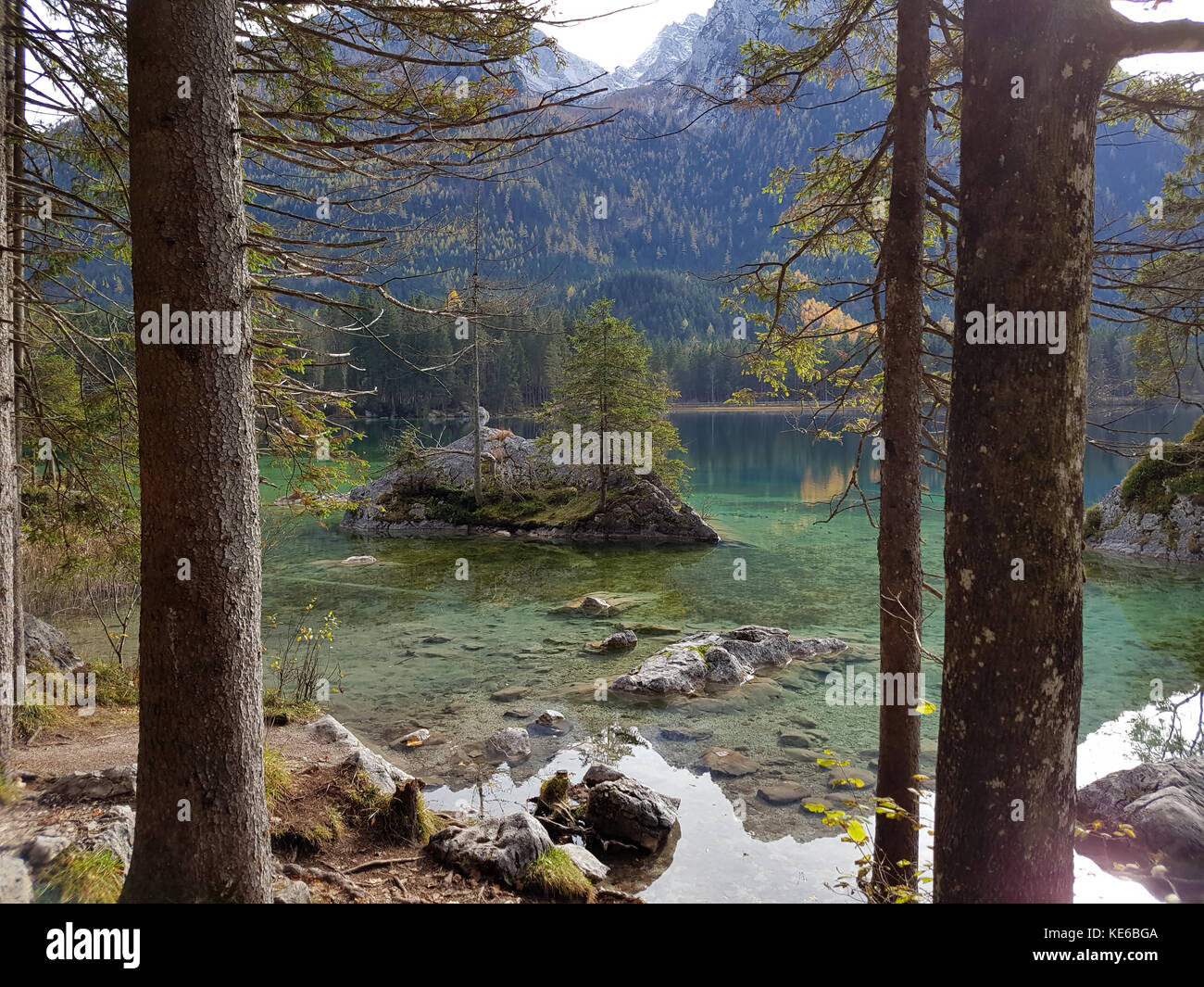 Autumn landscape / Hintersee (Ramsau), Germany Stock Photo - Alamy