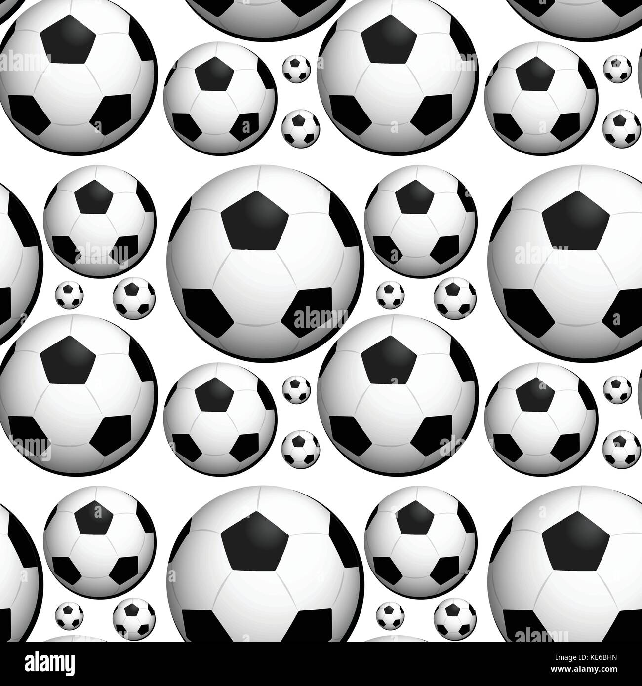 Seamless background design with footballs illustration Stock Vector ...
