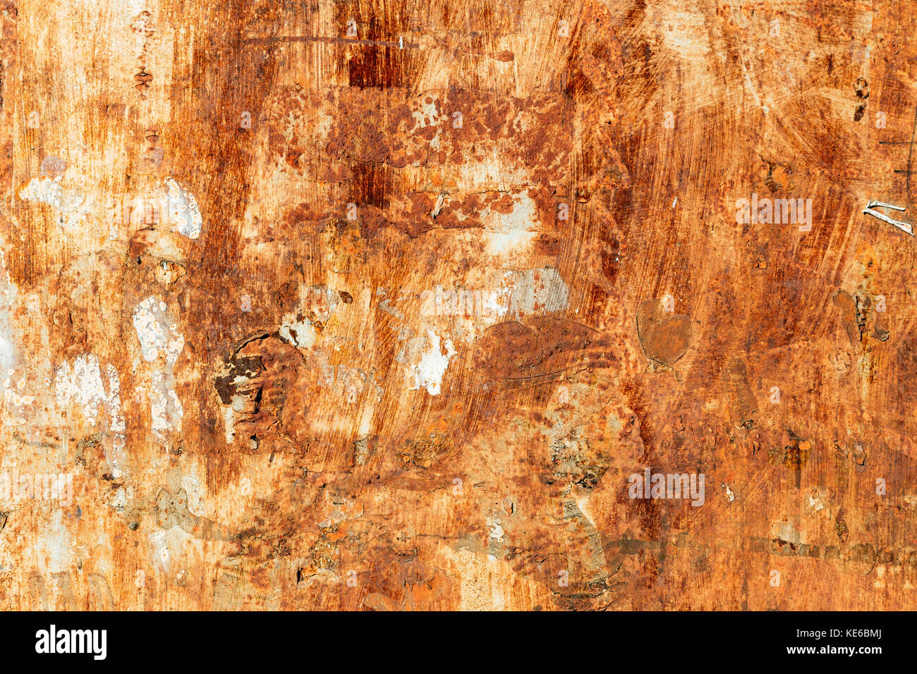 Rusted on surface of the old iron, Deterioration of the steel, Decay ...