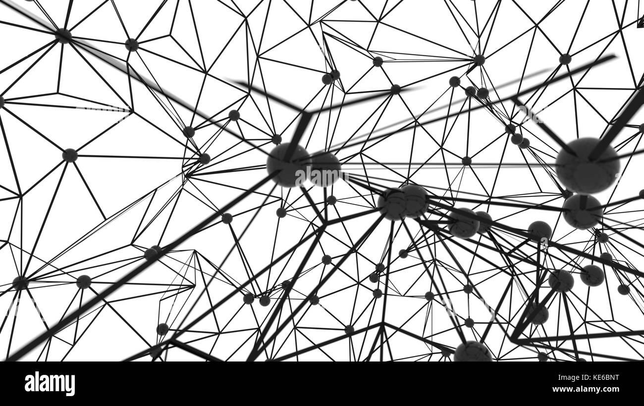 Linking spheres. Network or internet communication Stock Photo - Alamy