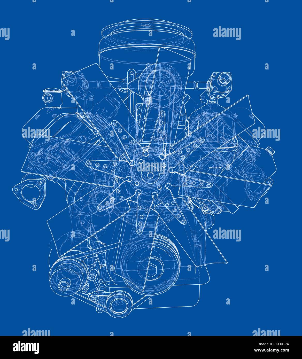Engine sketch. Vector Stock Vector Image & Art - Alamy