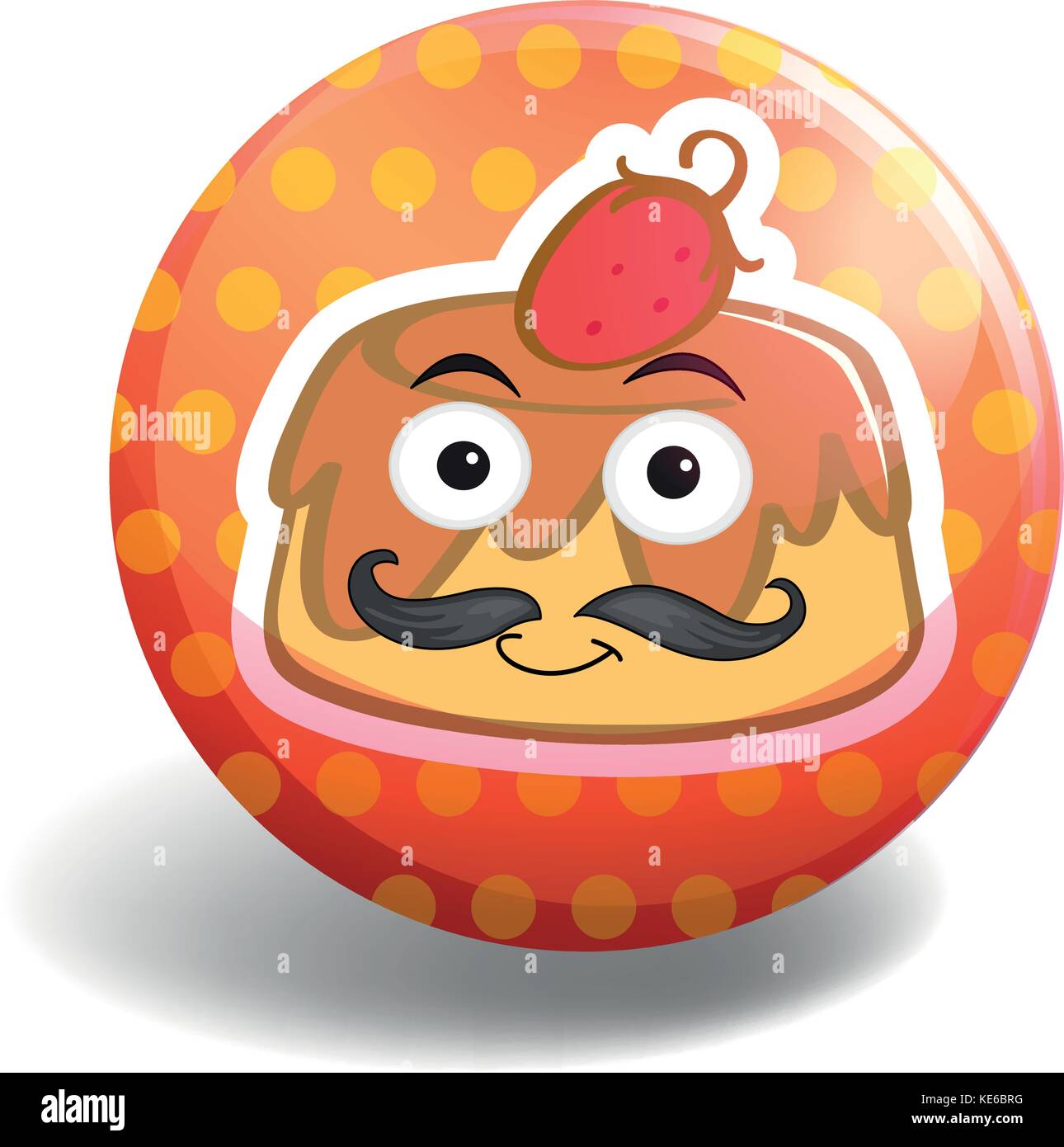 Custard on face Stock Vector Images - Alamy