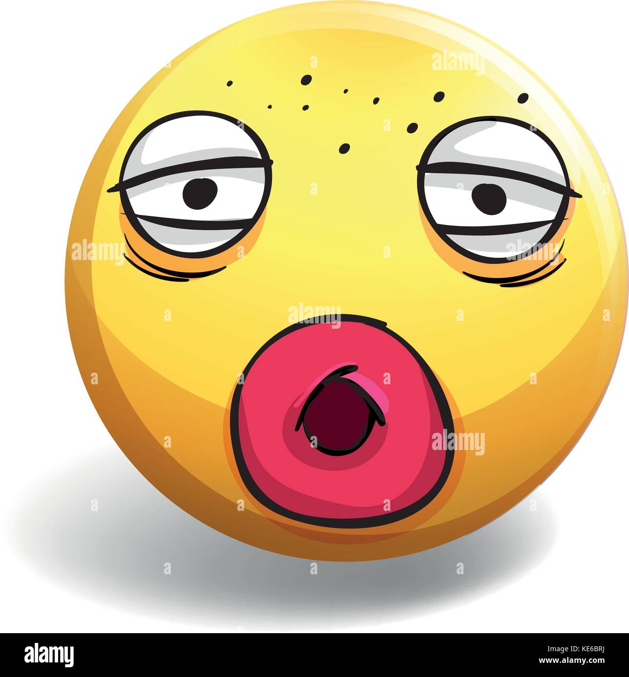 Sleepy face on yellow ball illustration Stock Vector Image & Art - Alamy