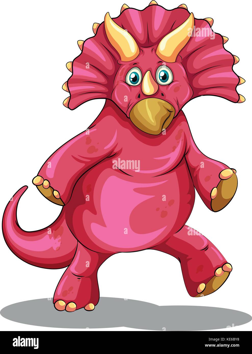 Red dinosaur with sharp horns illustration Stock Vector Image & Art - Alamy