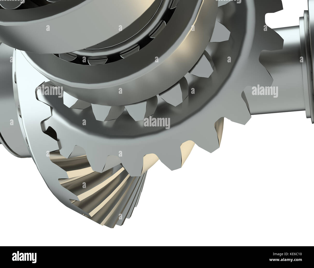 Cog gears mechanism concept. 3d illustration Stock Photo - Alamy