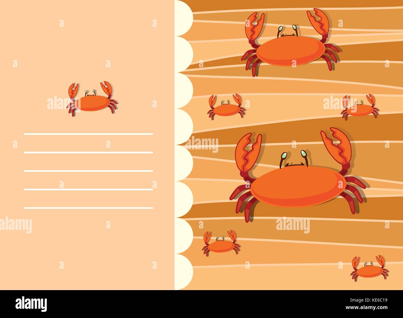 Paper design with crabs illustration Stock Vector Image & Art - Alamy