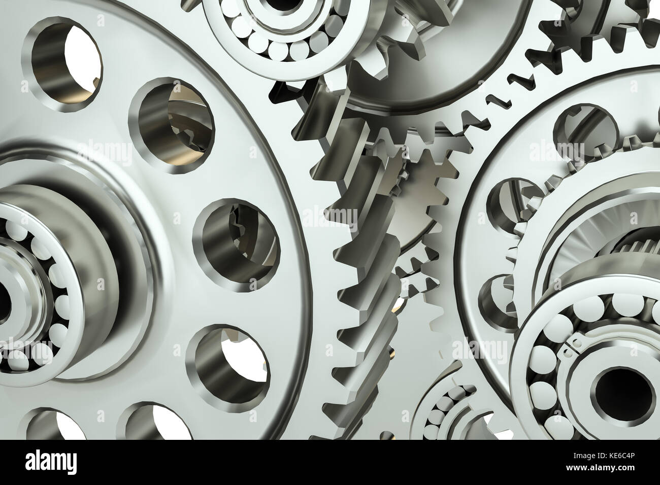 Engine gears wheels, closeup view Stock Photo - Alamy