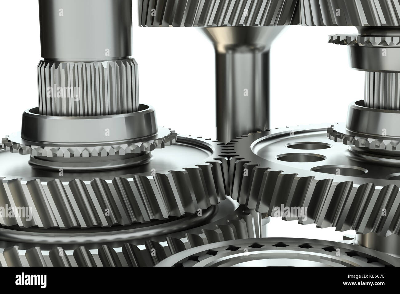 Cog gears mechanism concept. 3d illustration Stock Photo - Alamy