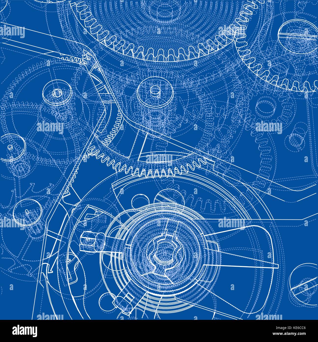 Cogs and Gears of Clock. Vector Stock Vector Image & Art - Alamy