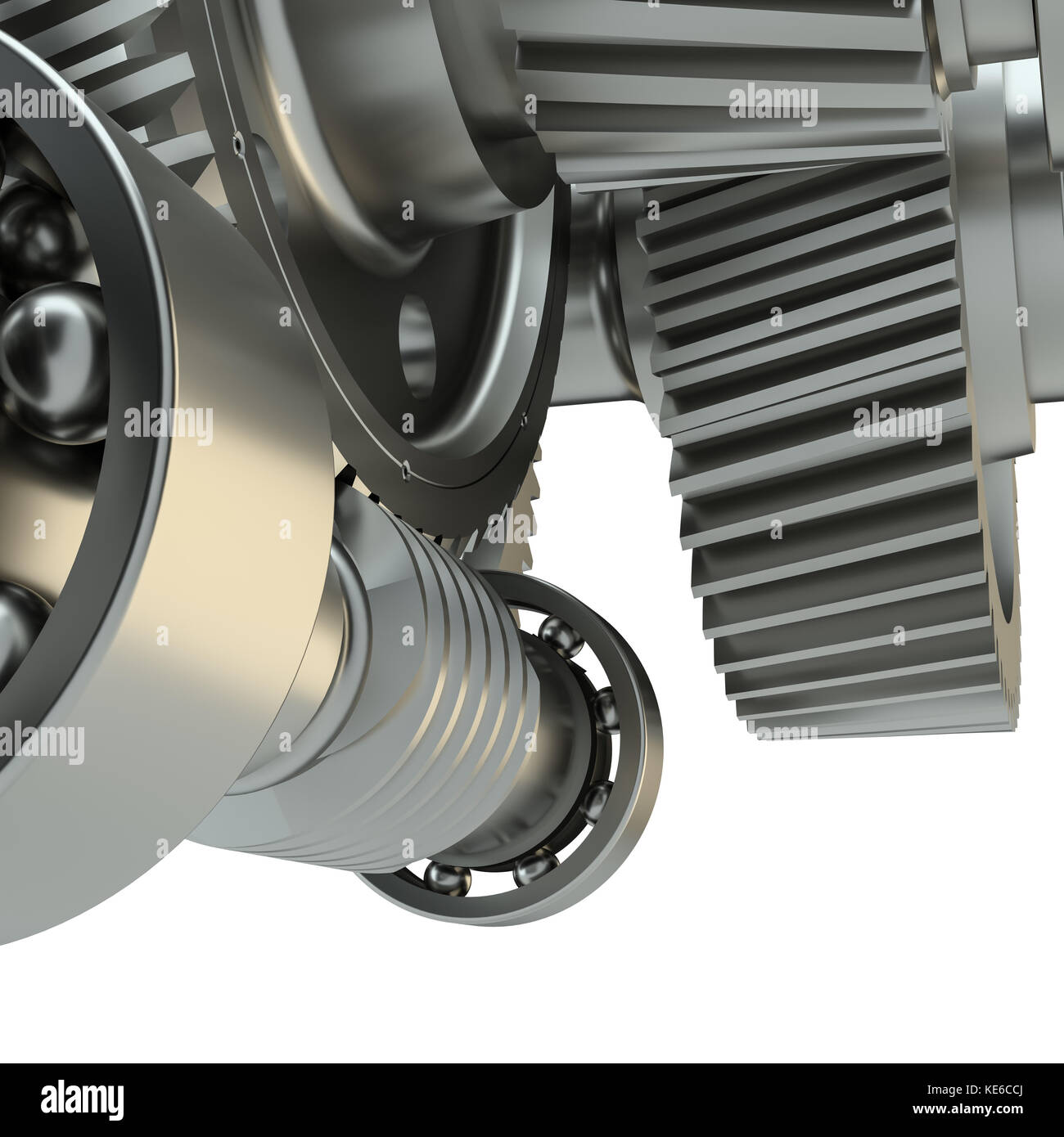 3d manufacturing: background of metal gears Stock Photo - Alamy