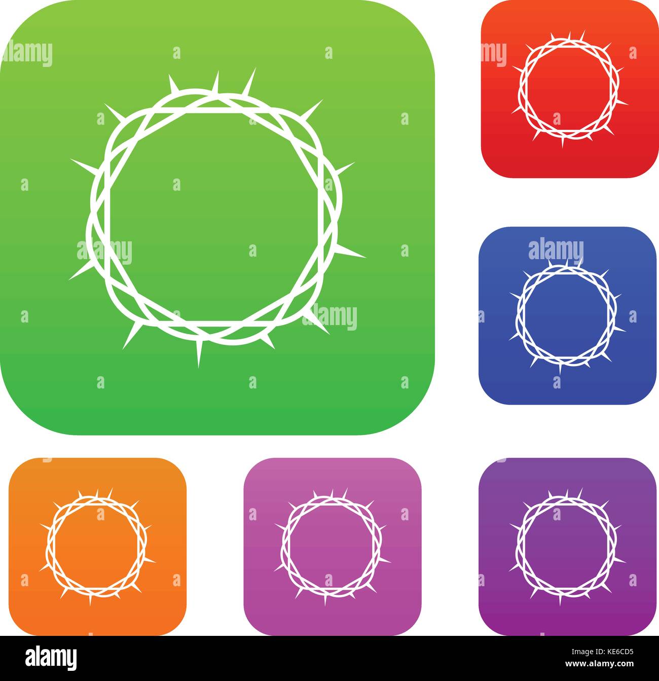 Crown of thorns set color collection Stock Vector Image & Art - Alamy