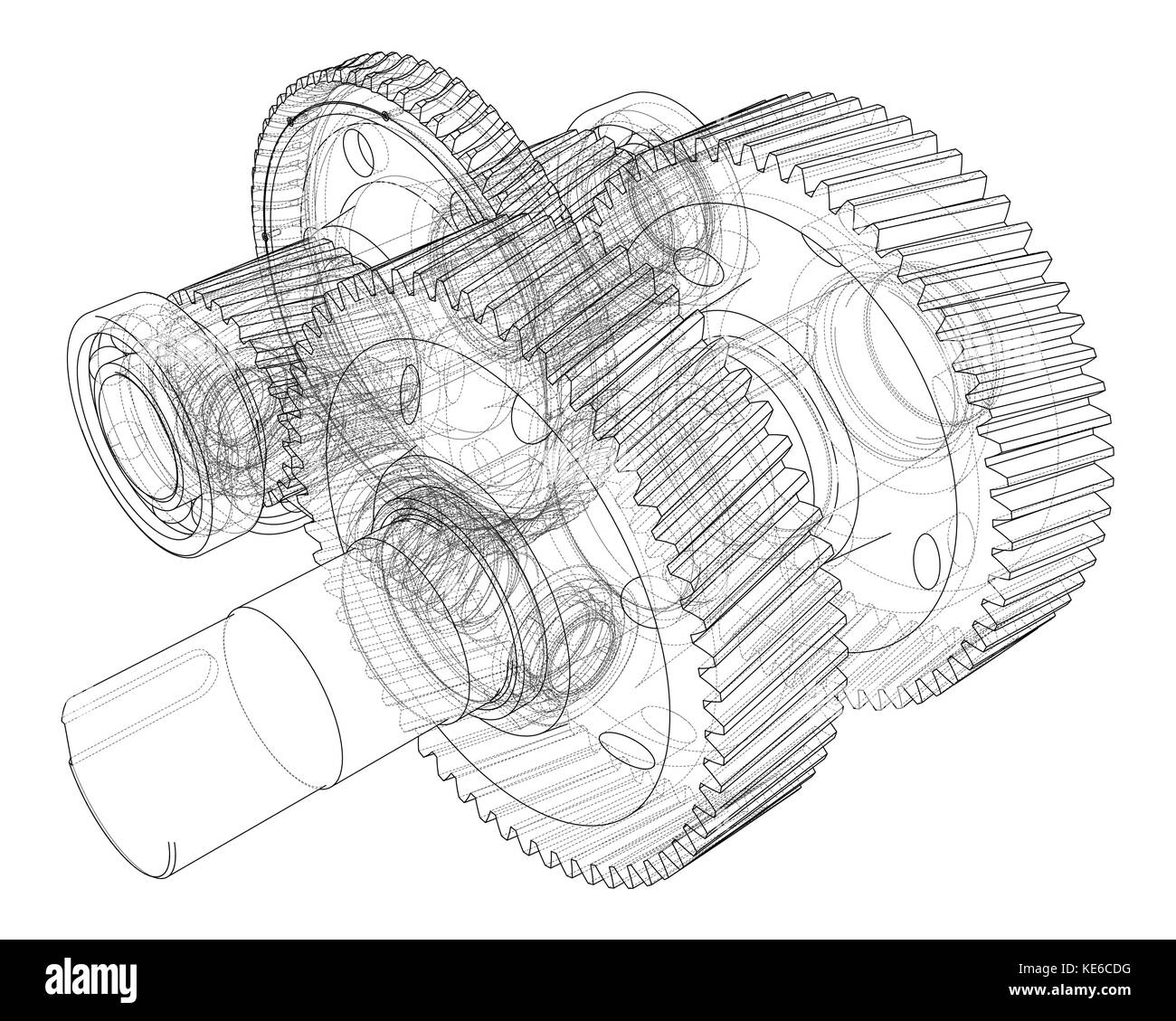 Gearbox sketch. Vector Stock Vector Image & Art - Alamy