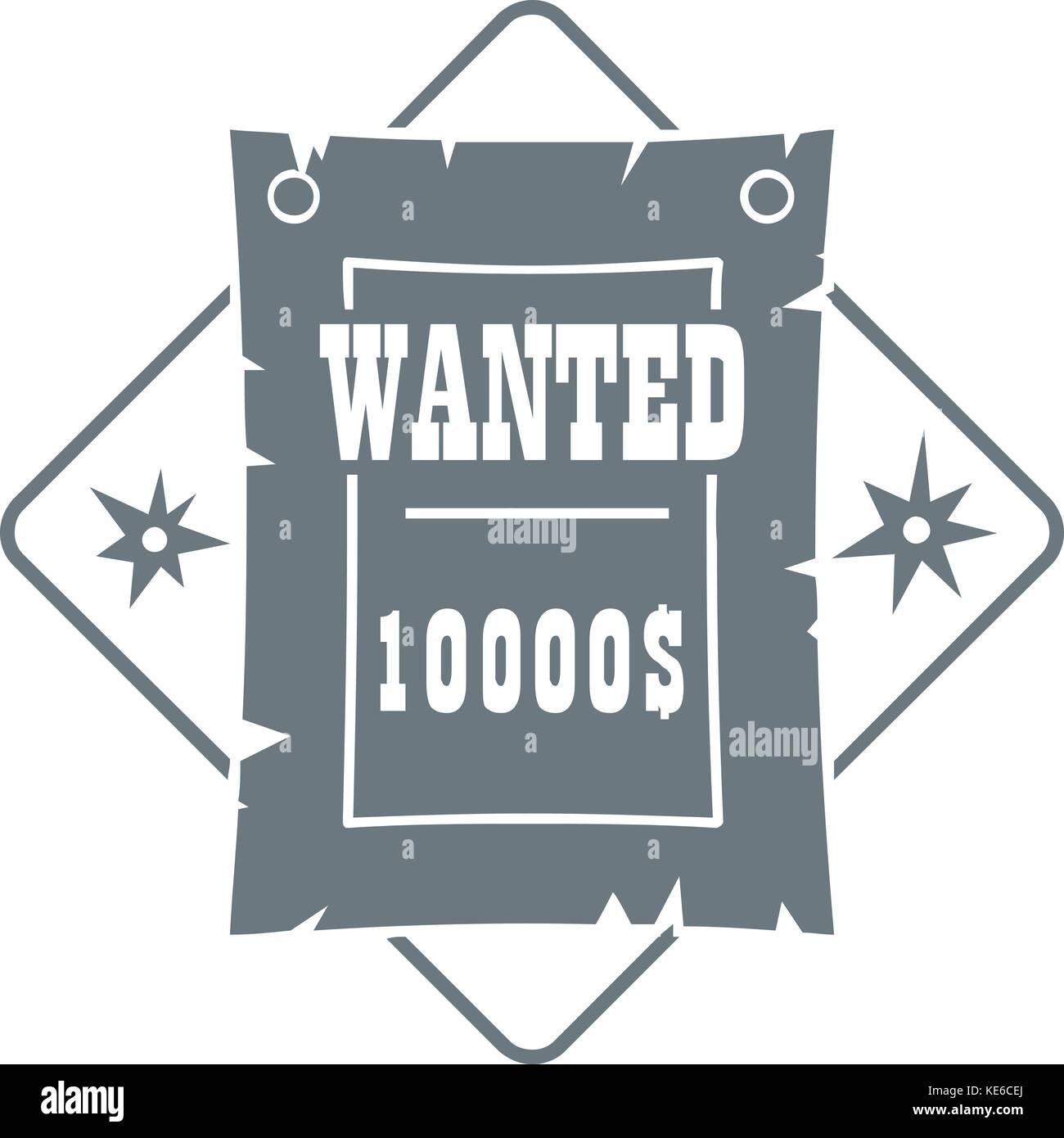 Wanted logo, vintage style Stock Vector Image & Art - Alamy